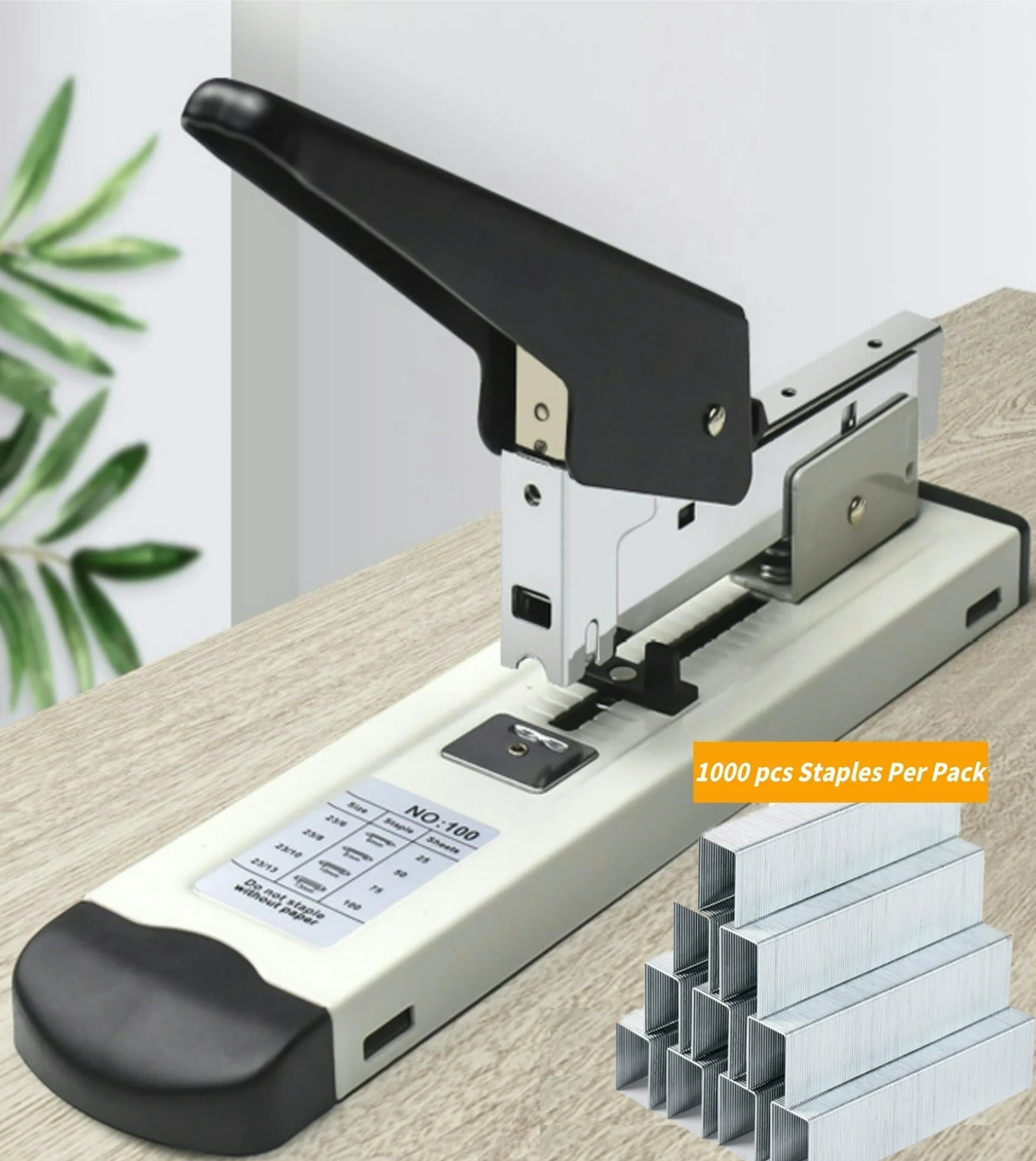 IAJXWI Heavy-Duty Office Stapler, 100-Sheet Paper Capacity, Comes with ...