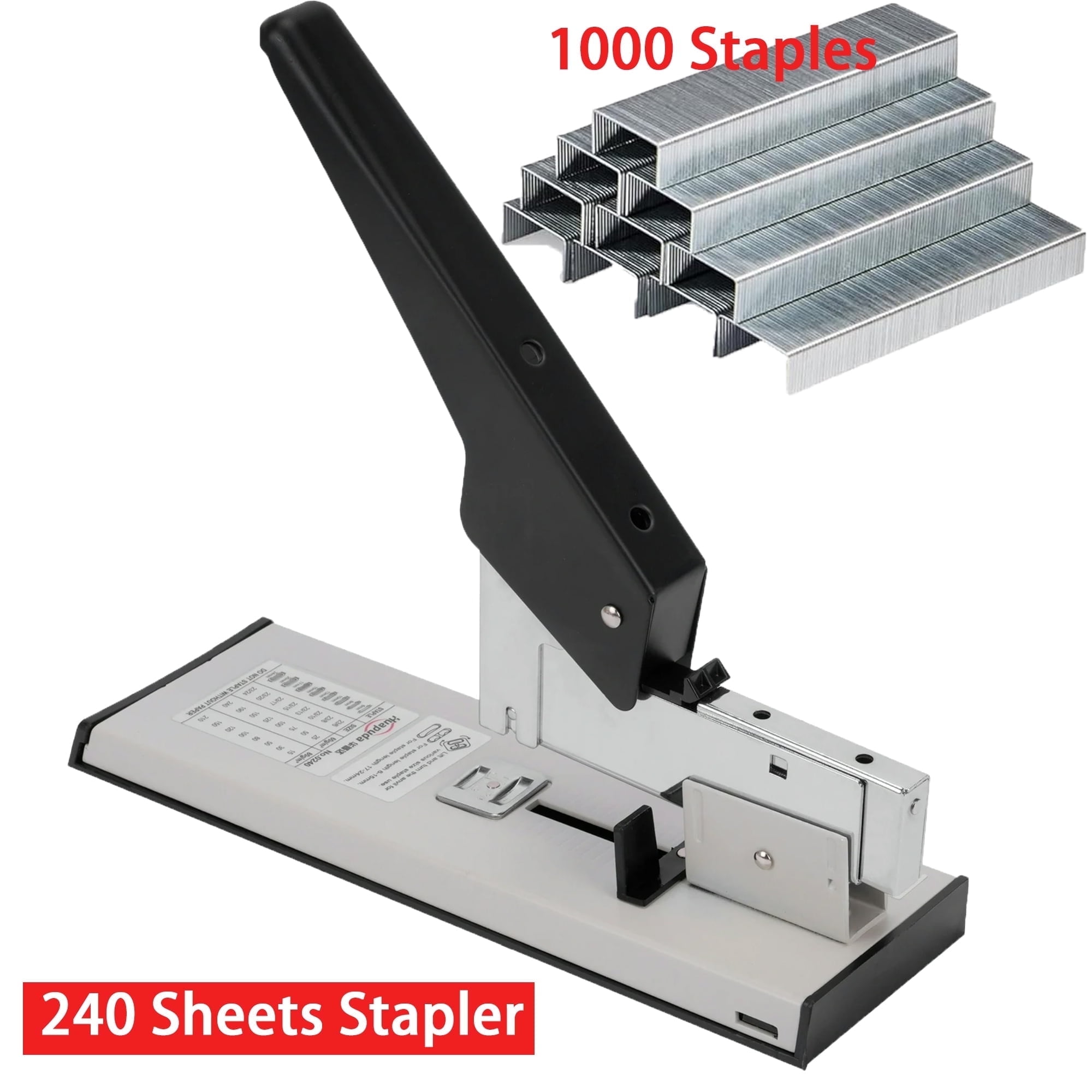 IAJXWI Heavy Duty Stapler, 240 Sheets High Capacity Office Stapler ...