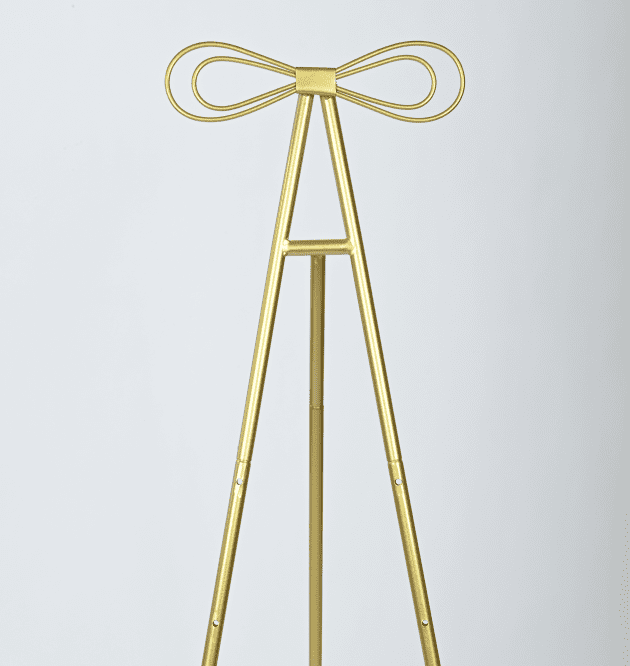 IAJXWI Metal Easel Stand, Gold Easel Stand for Sign with Bow Top, High ...