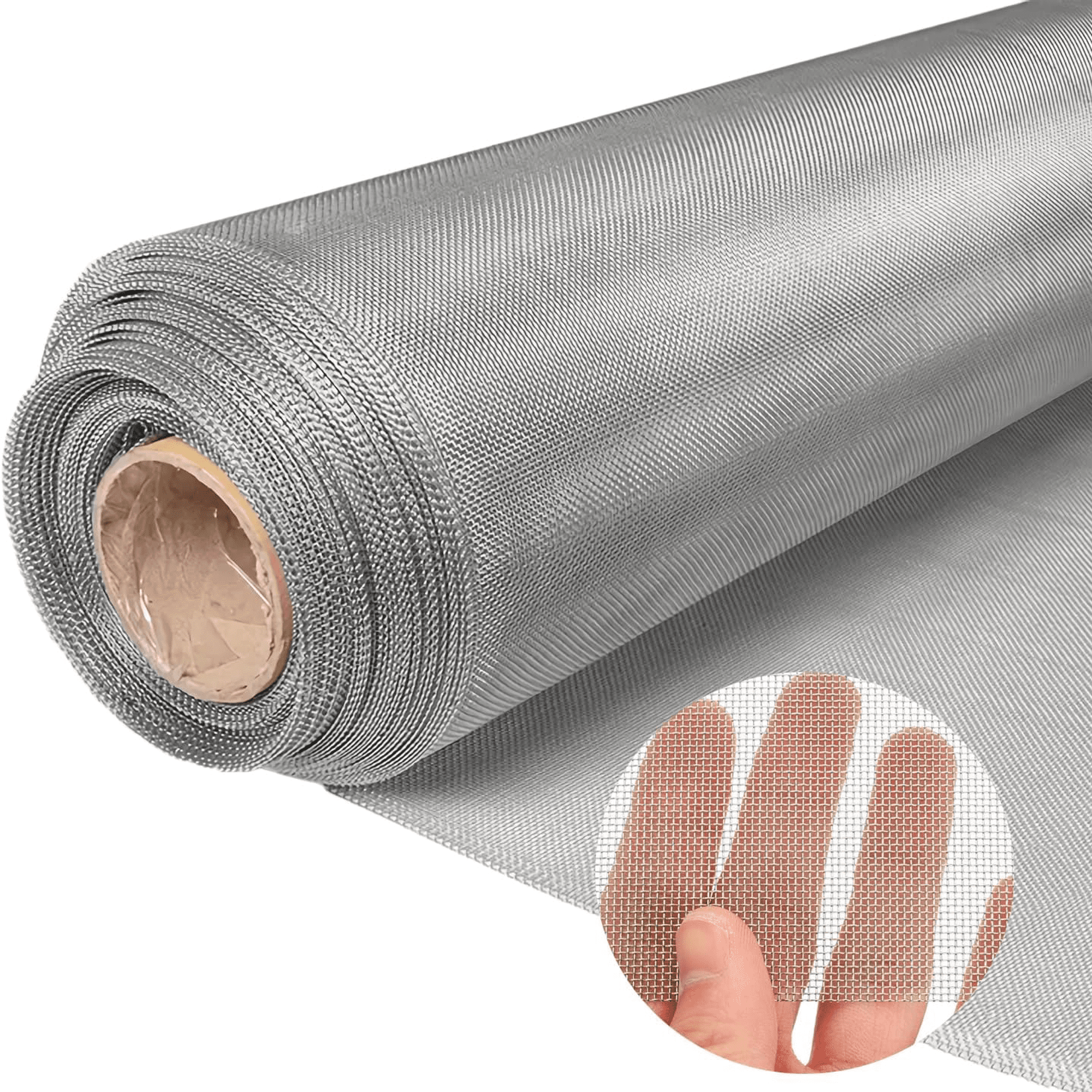IAJXWI Window Screen Roll, 3.3 x 98ft 304 Stainless Steel Screen Mesh ...