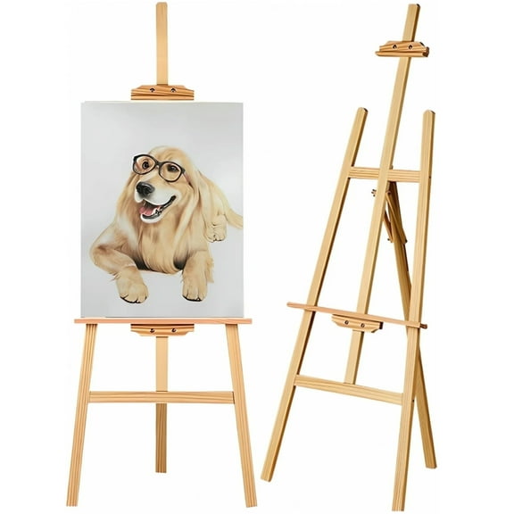 Wooden Easel Stand, Adjustable Folding Easel for Painting, Drawing ...