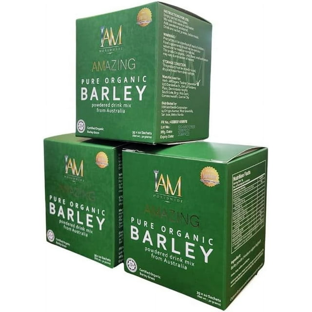IAM Amazing Pure Organic Barley Powdered Drink Mix from Australia - 3 ...