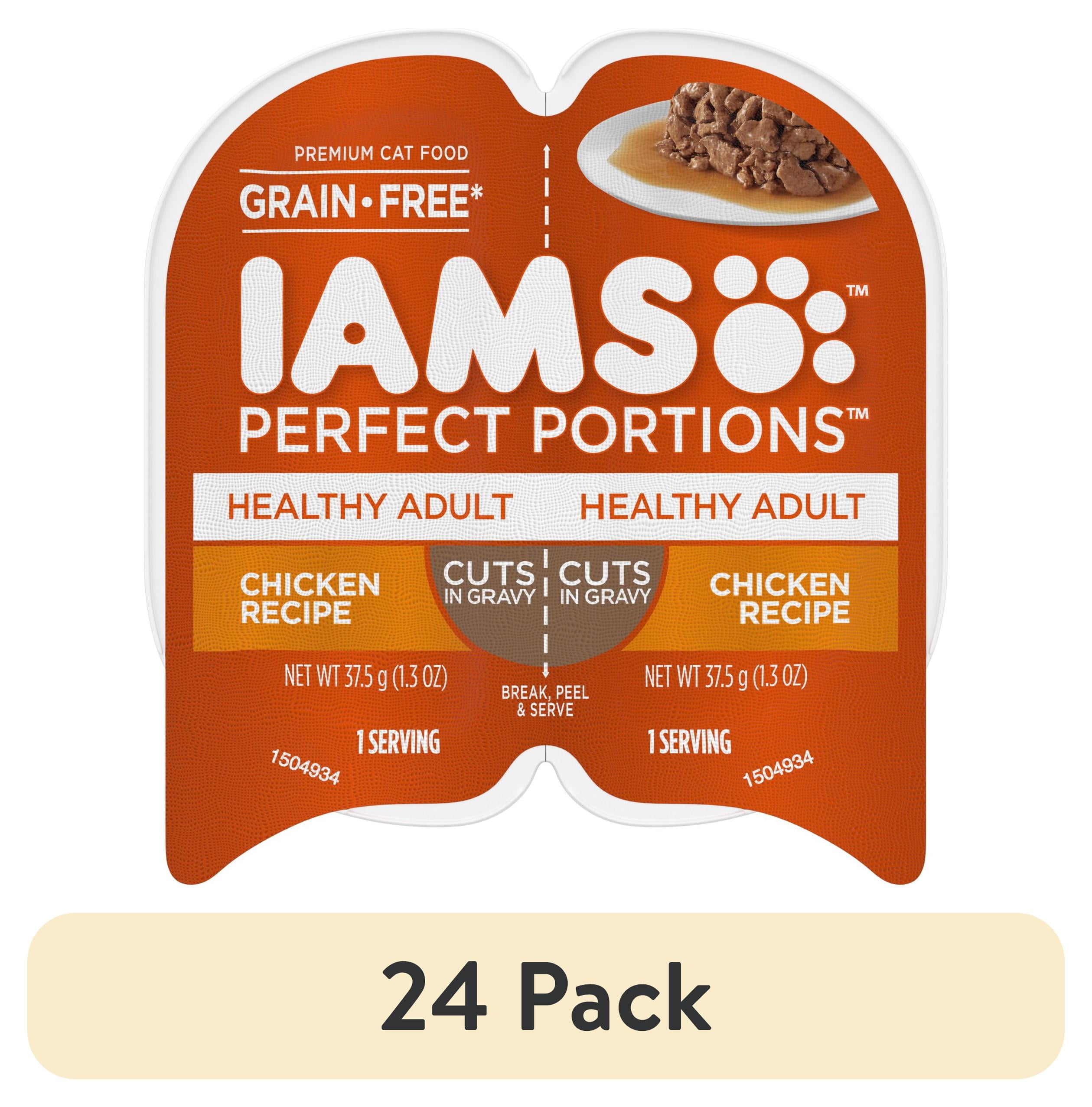 (24 pack) Iams Perfect Portions Healthy Adult Cuts In Gravy Chicken ...