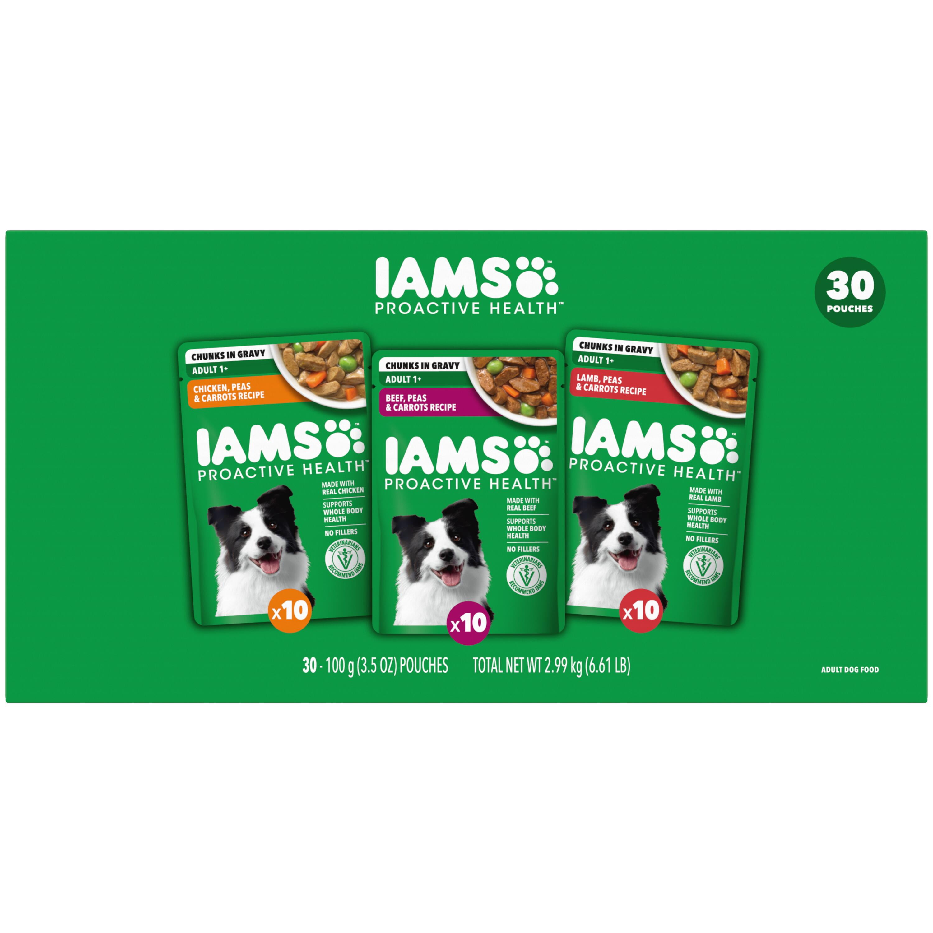 IAMS Proactive Health Core Pouch - 30ct (10 x Chicken, 10 x Beef, 10 x ...