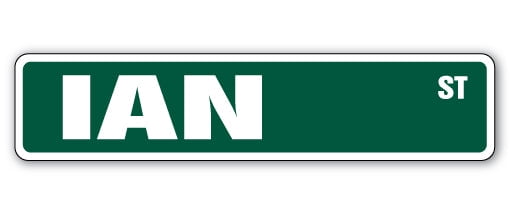 IAN Street Sign Childrens Name Room Sign | Indoor/Outdoor | 30" Wide ...