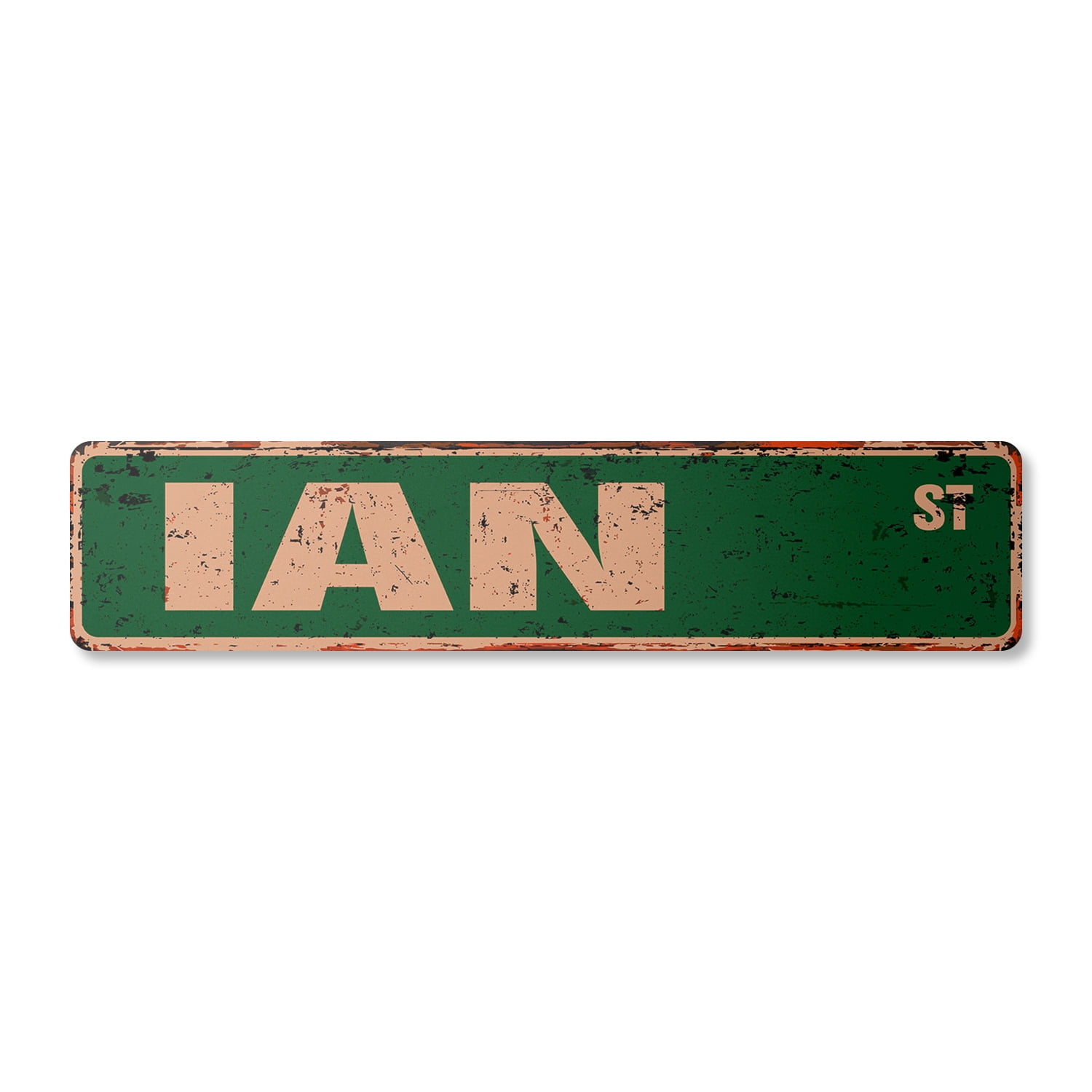 IAN Vintage Plastic Street Sign Childrens Name Room Sign | Indoor ...