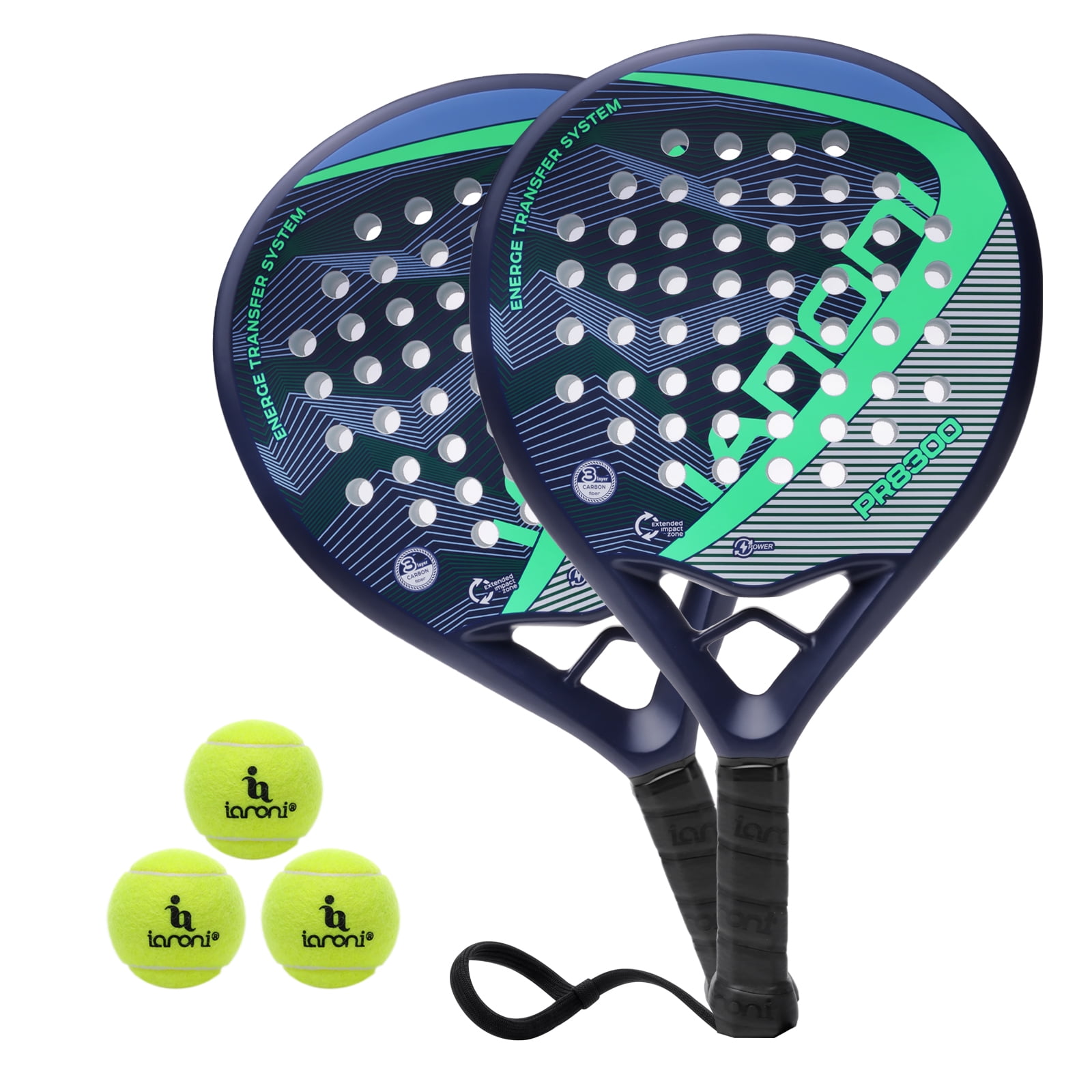 IANONI Paddle Tennis Racket Carbon Fiber Surface with EVA Memory Flex ...