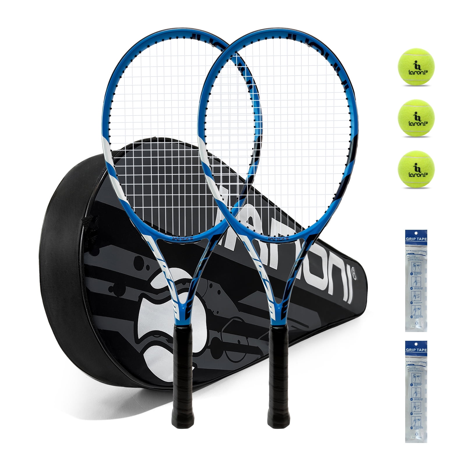 IANONI Tennis Rackets for Adults Beginner Tennis Racquets - 2 Carbon ...