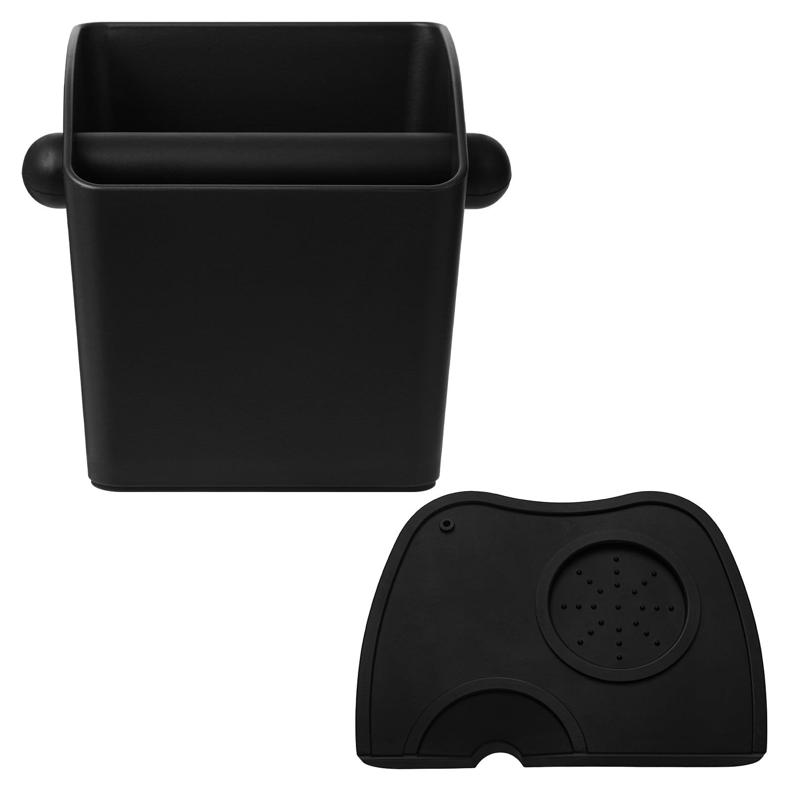 IAOSEN Large Square Knock Box Shock-absorbent Knock Box Espresso with ...