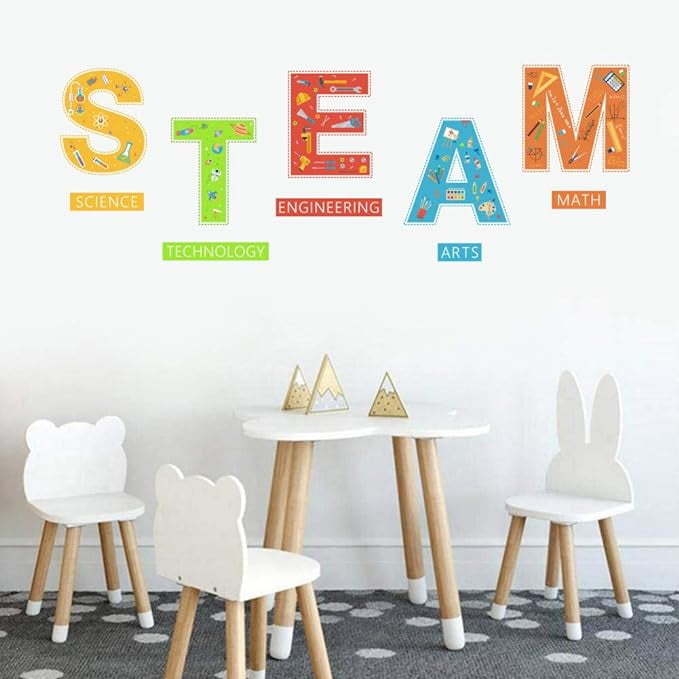 IARTTOP Science Technology Engineering Arts Math Subject Lettering Wall ...
