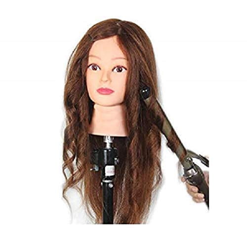 IAS 30 Inches Brown Real Human Hair Training Head Salon Practice ...