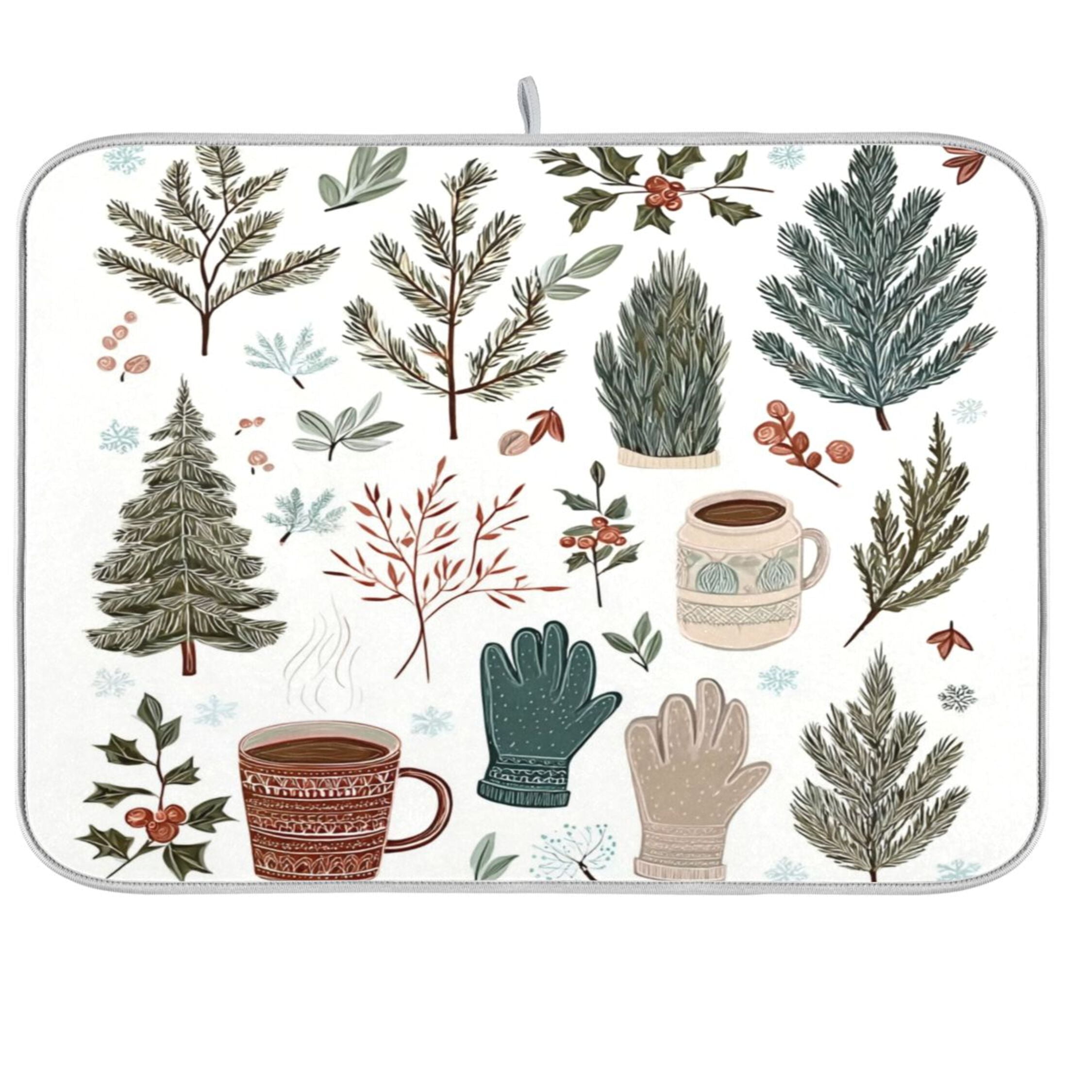 IAUYY Dish Drying Mat Dish Drying Mat Microfiber Kitchen Mats Large Counter Absorbent Dish Pad ...