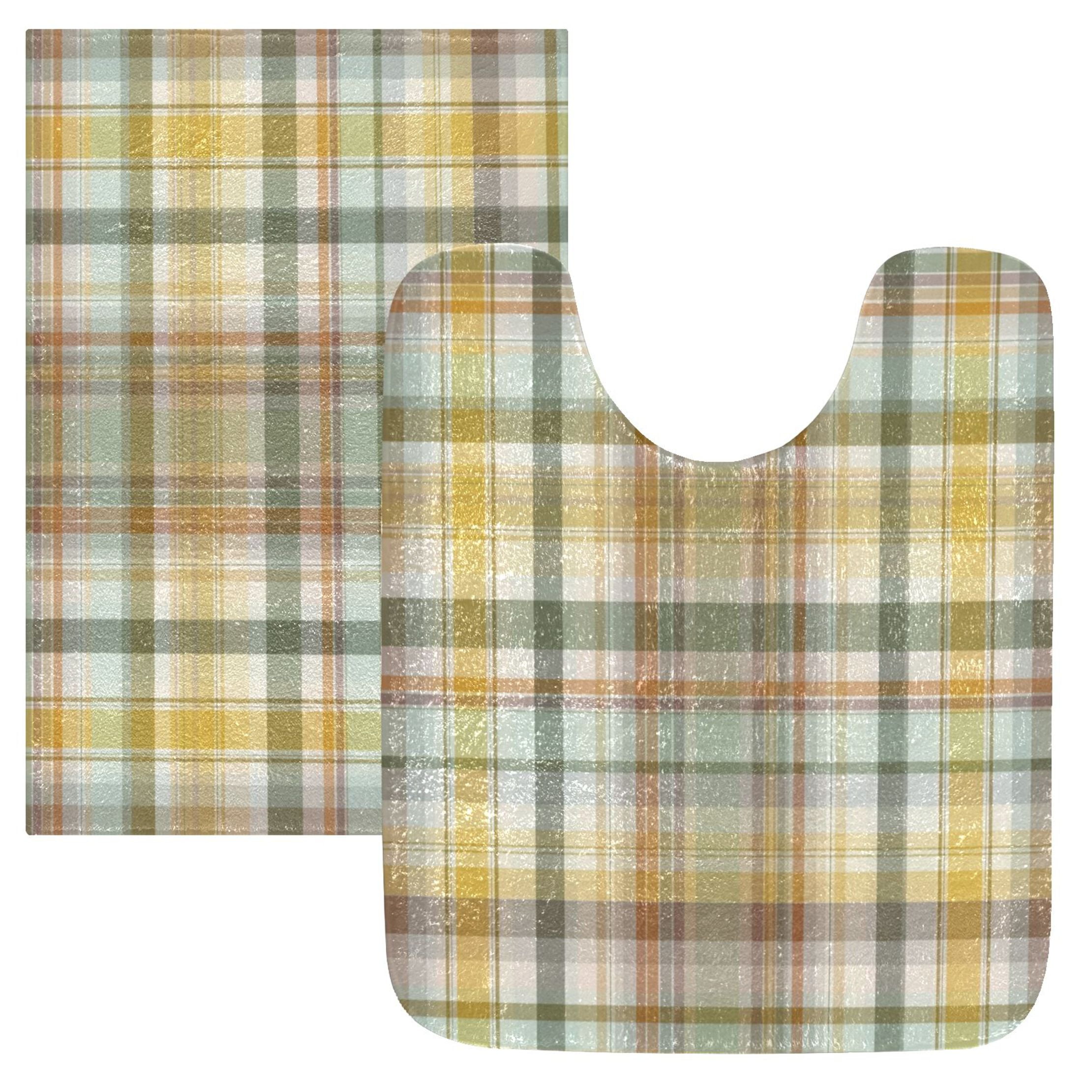 IAUYY 24x20 Inch Bath Mat Thick Soft Plush Shower Mat TPR Backing ...