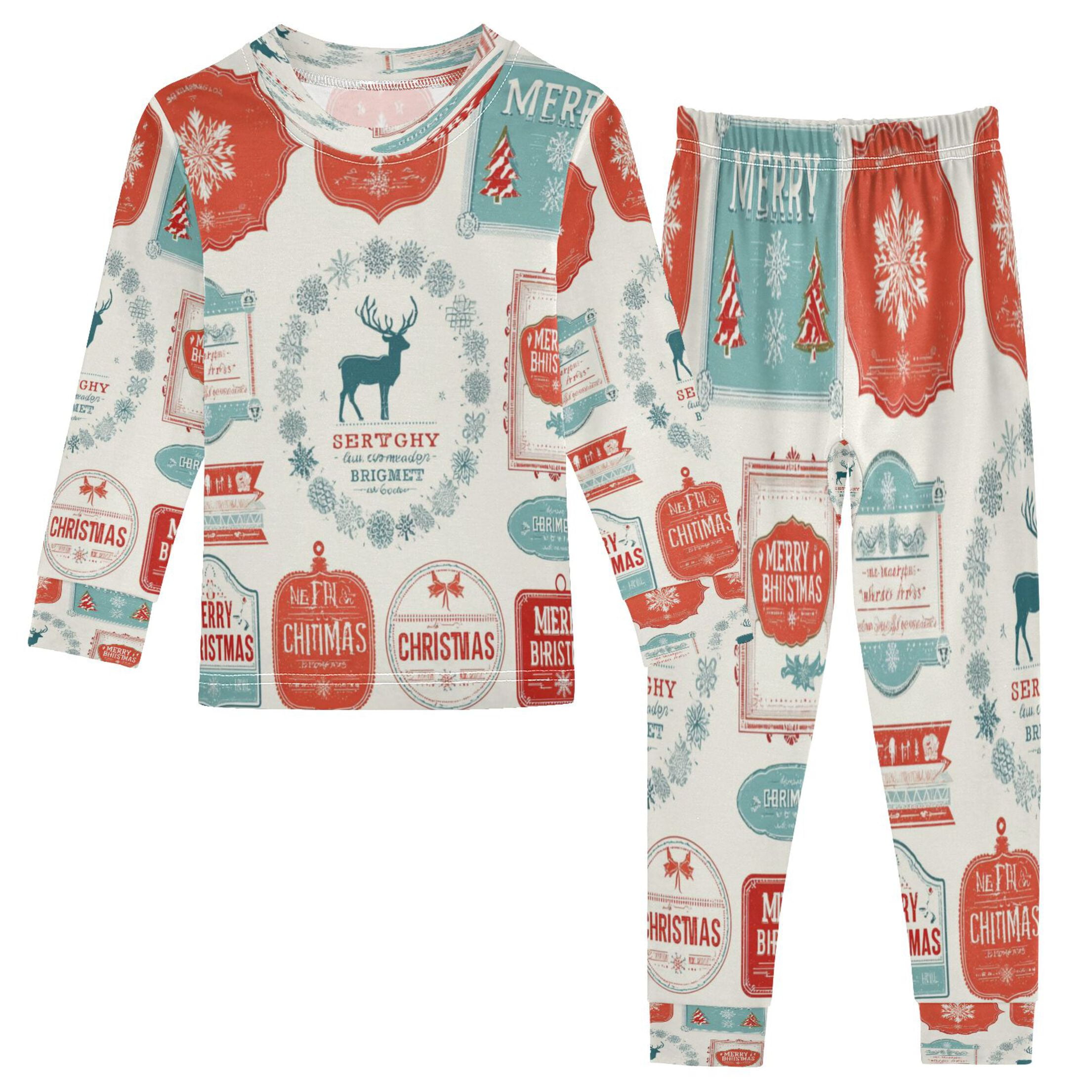IAUYY Kid Long Sleeve Cotton Pajama Sets - 2 Piece Pajama Set ,Sizes ...