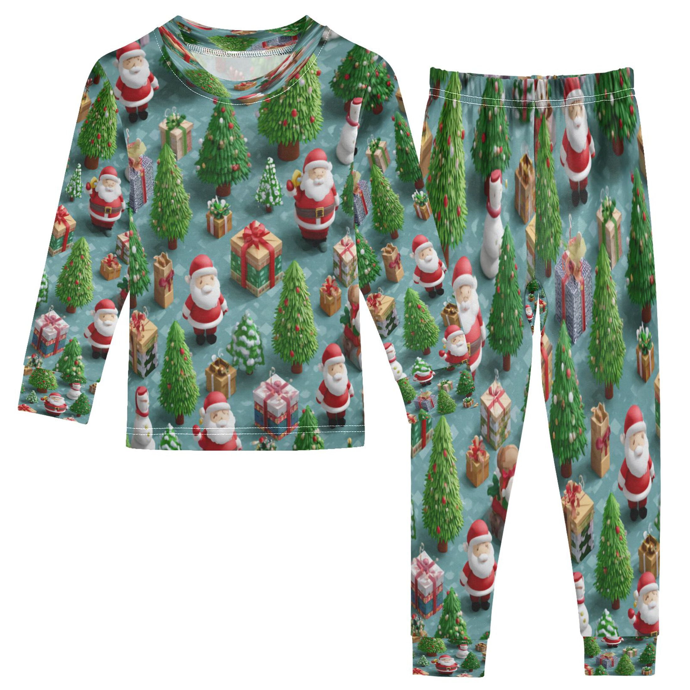 IAUYY Kid Long Sleeve Cotton Pajama Sets - 2 Piece Pajama Set ,Sizes ...