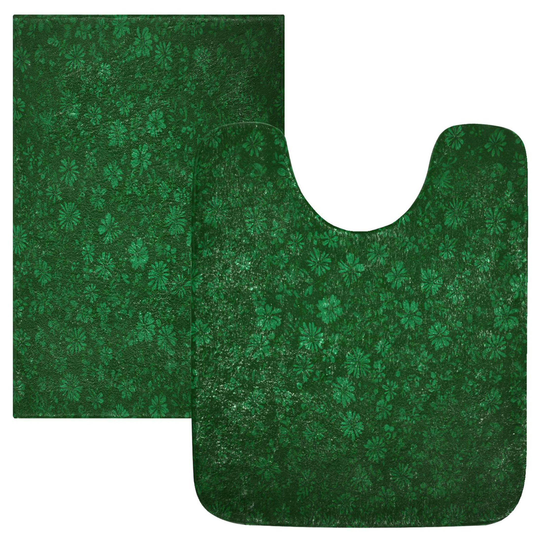 IAUYY Set of 2 Inch Bath Mat Thick Soft Plush Shower Mat TPR Backing ...