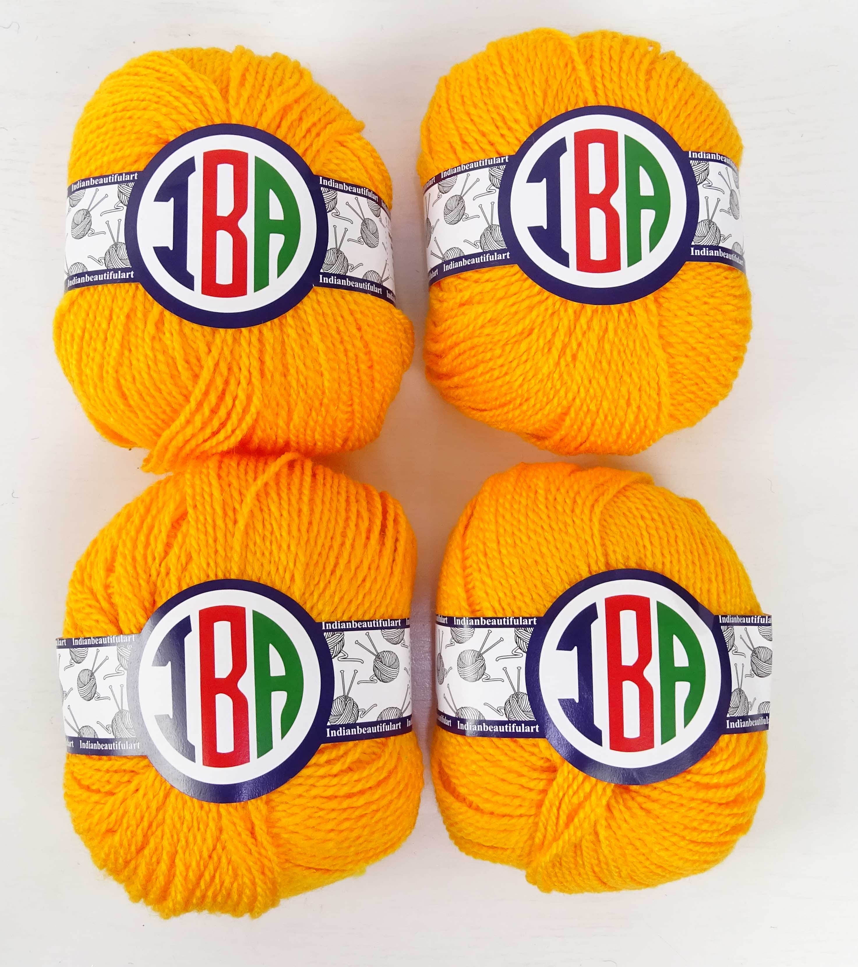 IBA Indianbeautifulart 2-ply Knitting Woolen Yarn Warm Soft & Lightweight Weaving Crochet Thread ...