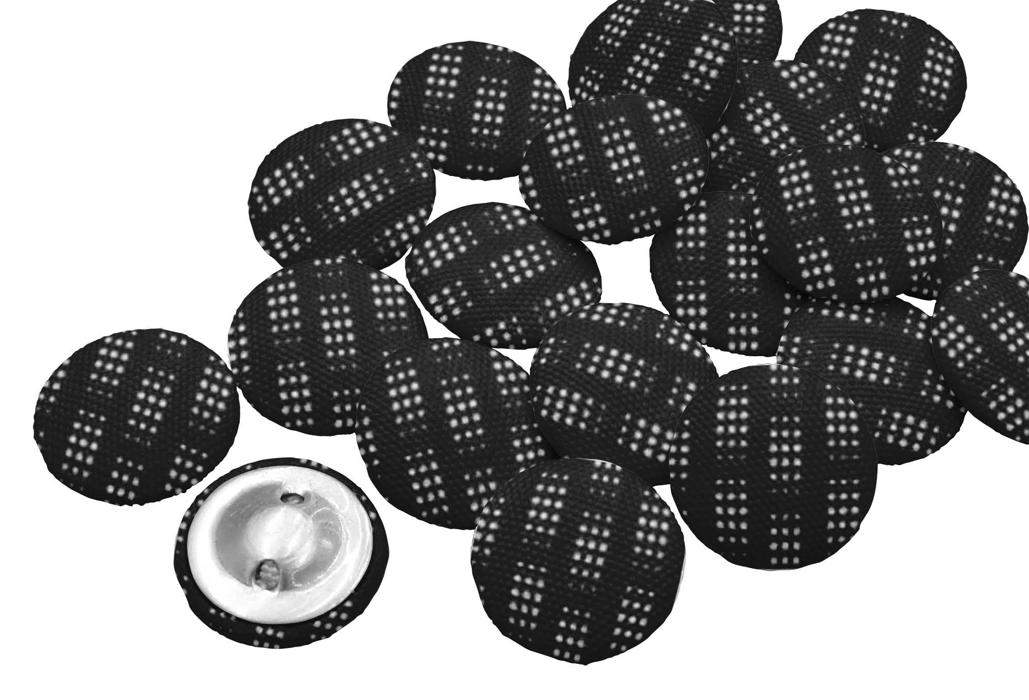 IBA Indianbeautifulart Black 2 Holes Canvas Round Buttons For Sewing 1 ...