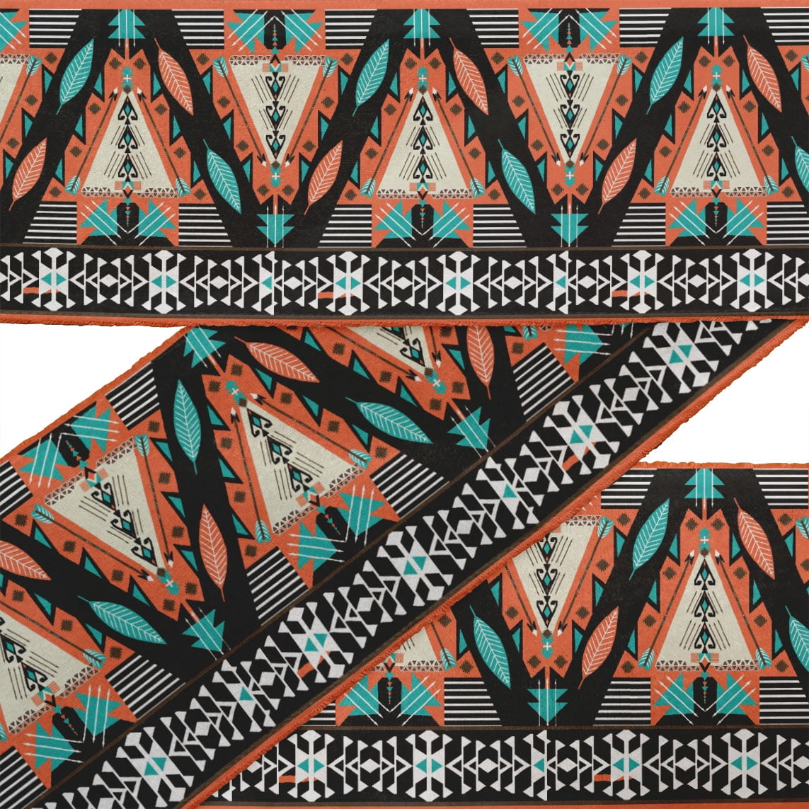 IBA Indianbeautifulart Black Aztec Southwestern Fabric Laces For Crafts ...
