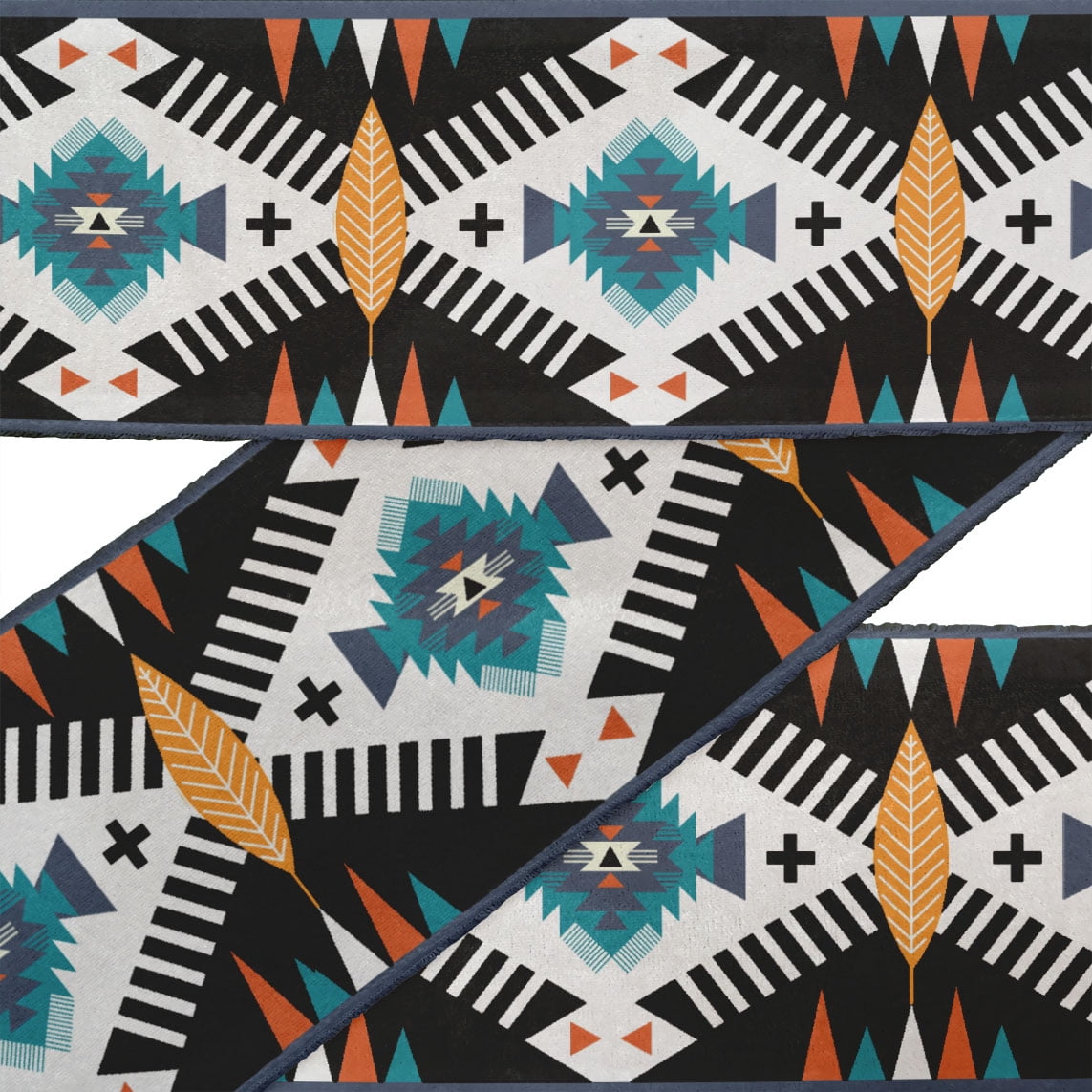 IBA Indianbeautifulart Black Aztec Southwestern Printed Ribbon Trim By ...