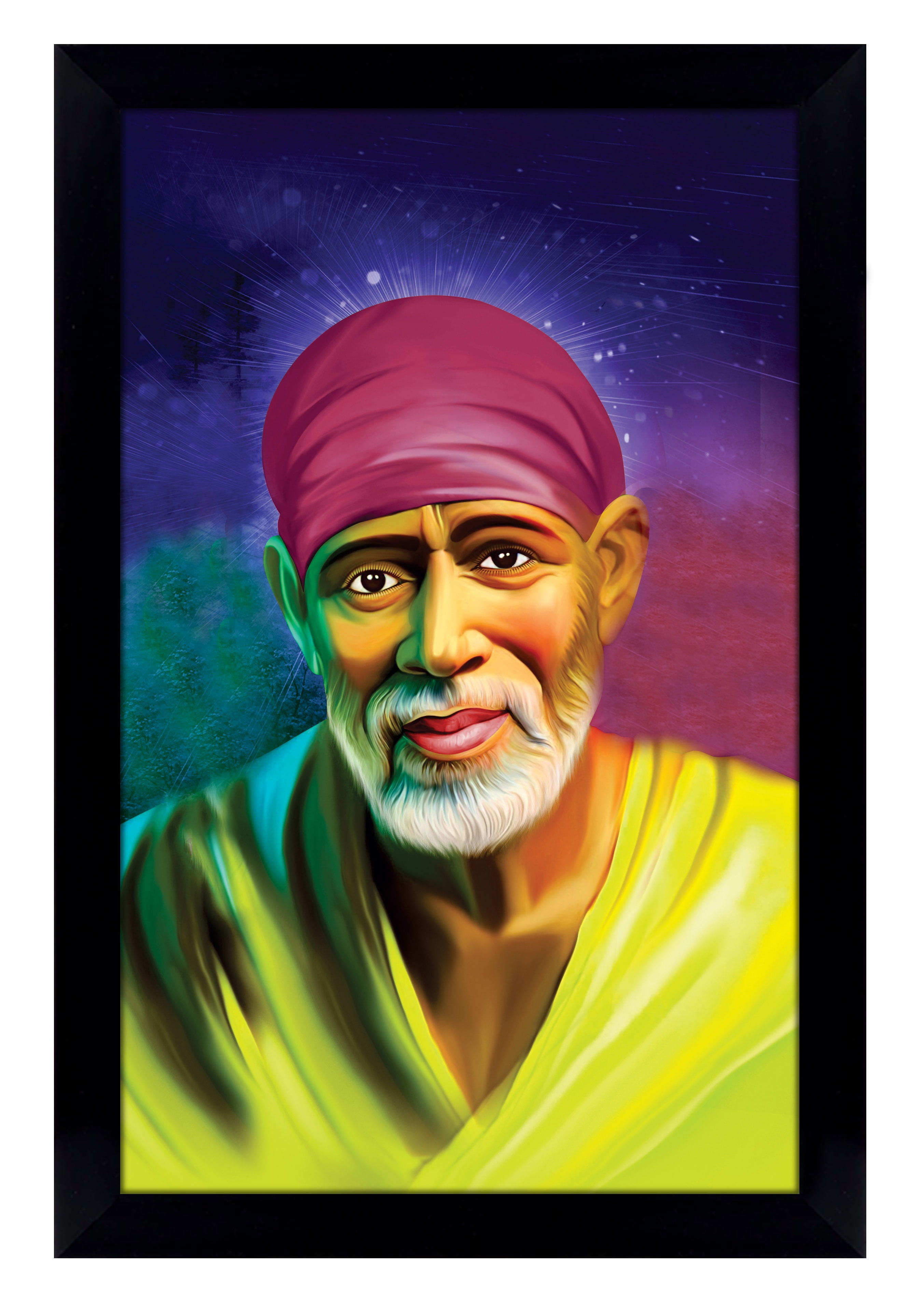 IBA Indianbeautifulart Elegant And Religious God Photo Frame Sai Baba ...