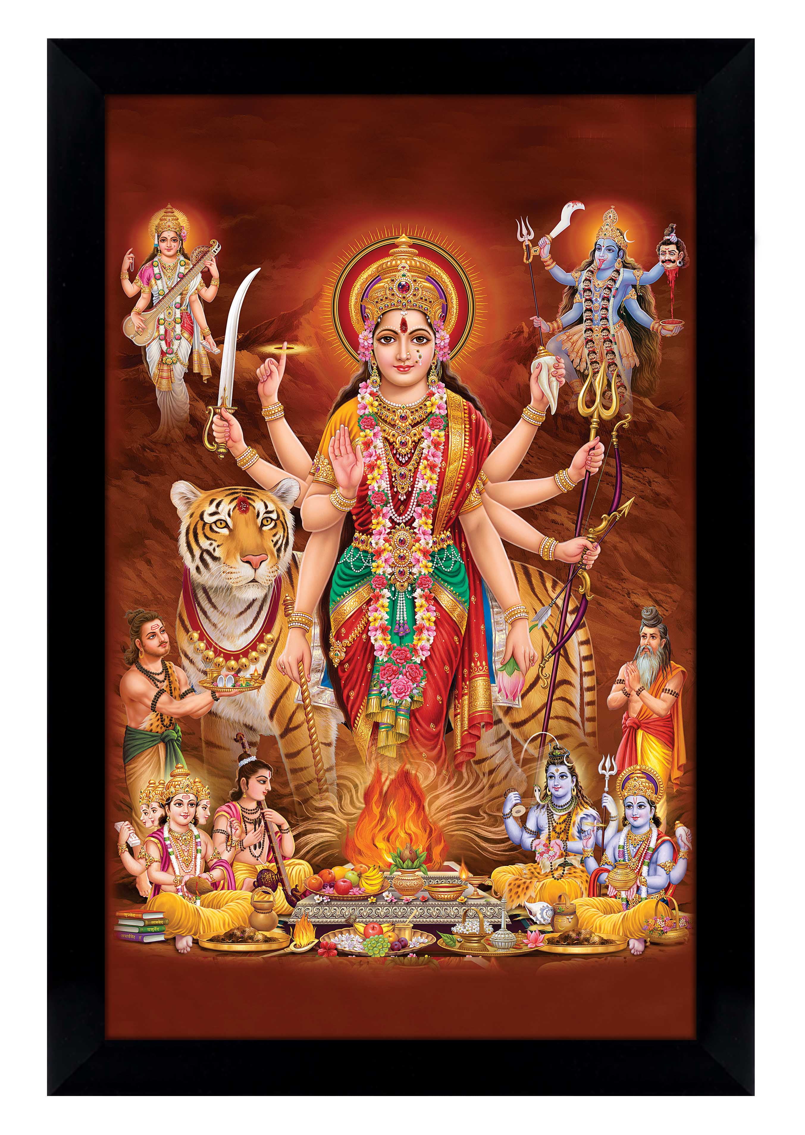 IBA Indianbeautifulart Goddess Durga With Goddess Kaali & Goddess ...