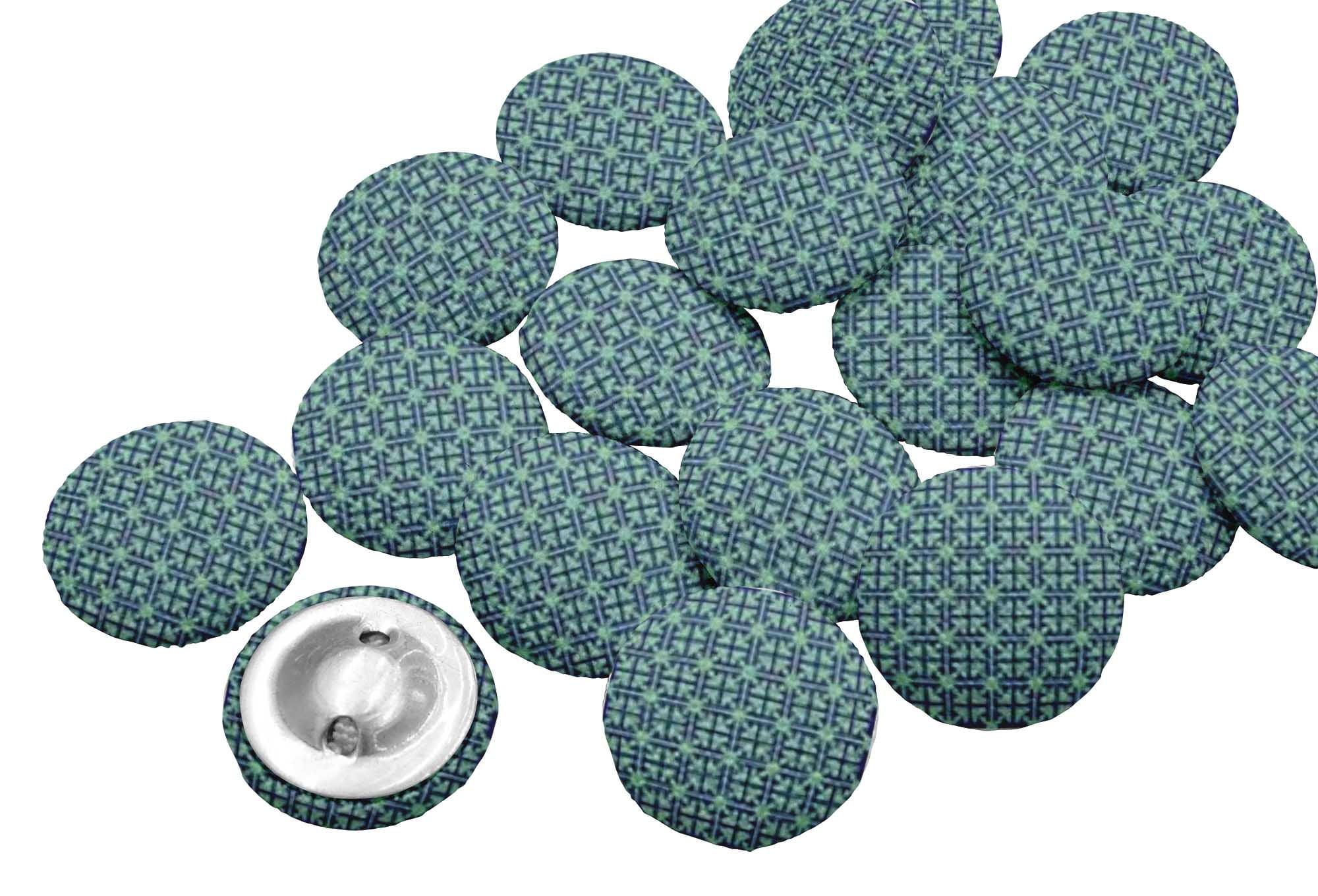 IBA Indianbeautifulart Green 2 Holes Canvas Round Buttons For Sewing 1 ...