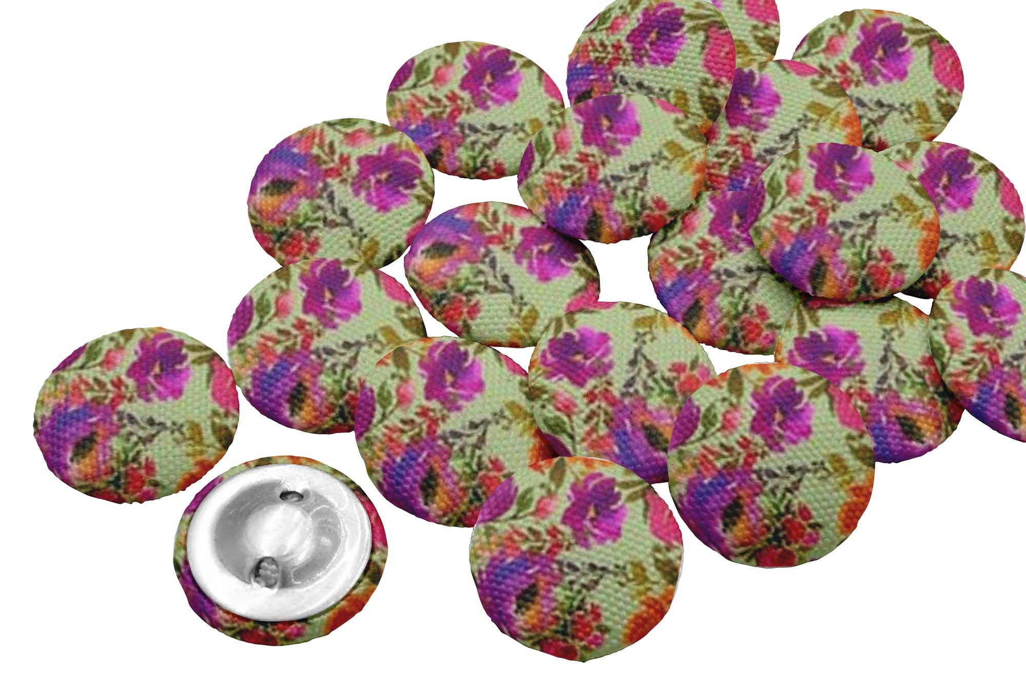 IBA Indianbeautifulart Green 2 Holes Canvas Round Buttons For Sewing 1 ...