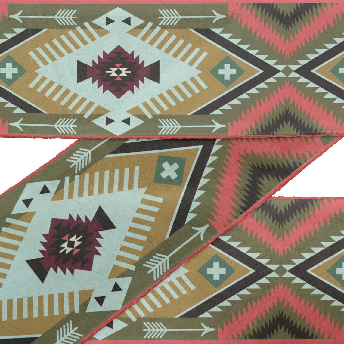 IBA Indianbeautifulart Green Aztec Southwestern Fabric Laces For Crafts ...