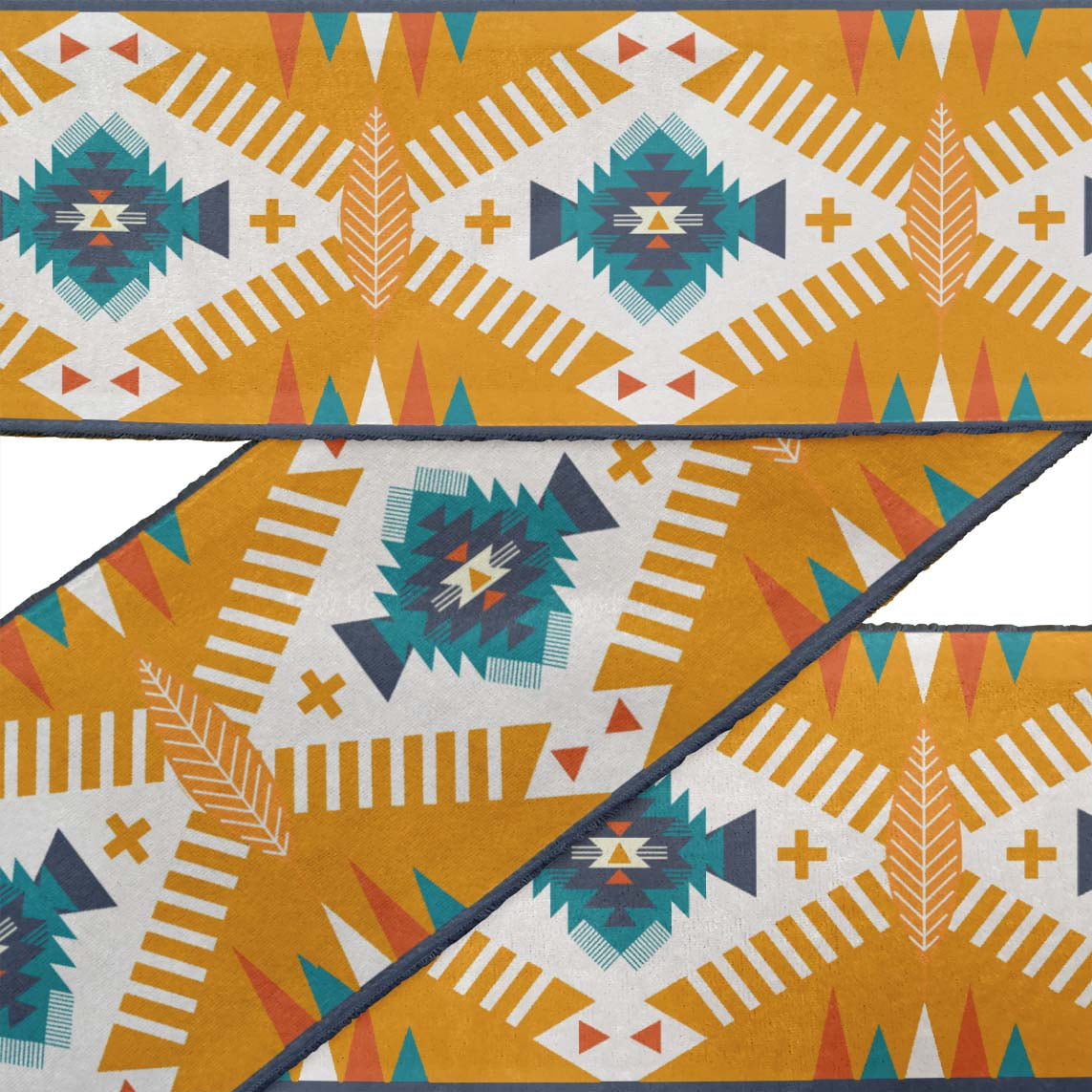 IBA Indianbeautifulart Orange Aztec Southwestern Fabric Laces For ...