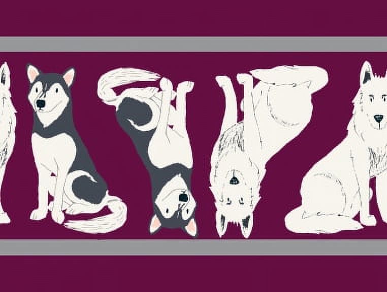 IBA Indianbeautifulart Pink Siberian Husky & German Shepherd Dog Fabric ...