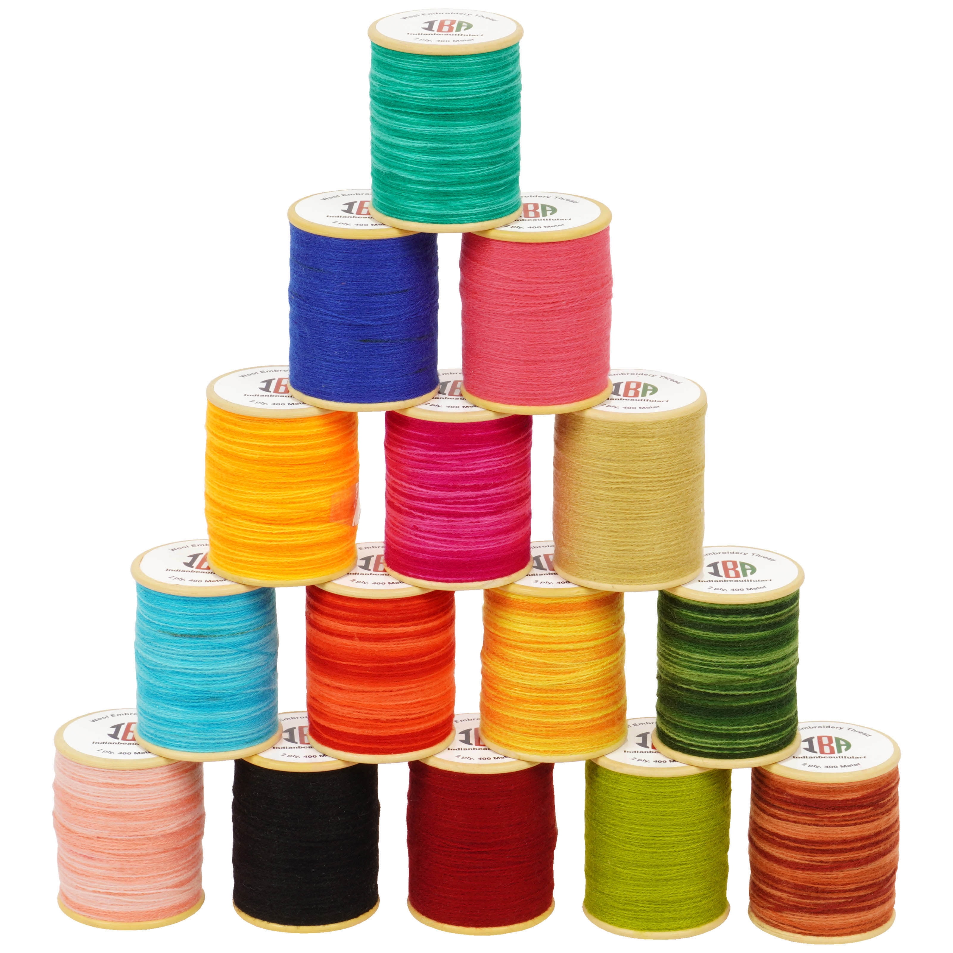 IBA Indianbeautifulart All Purpose Woolen ThreadMulticolorColor ...