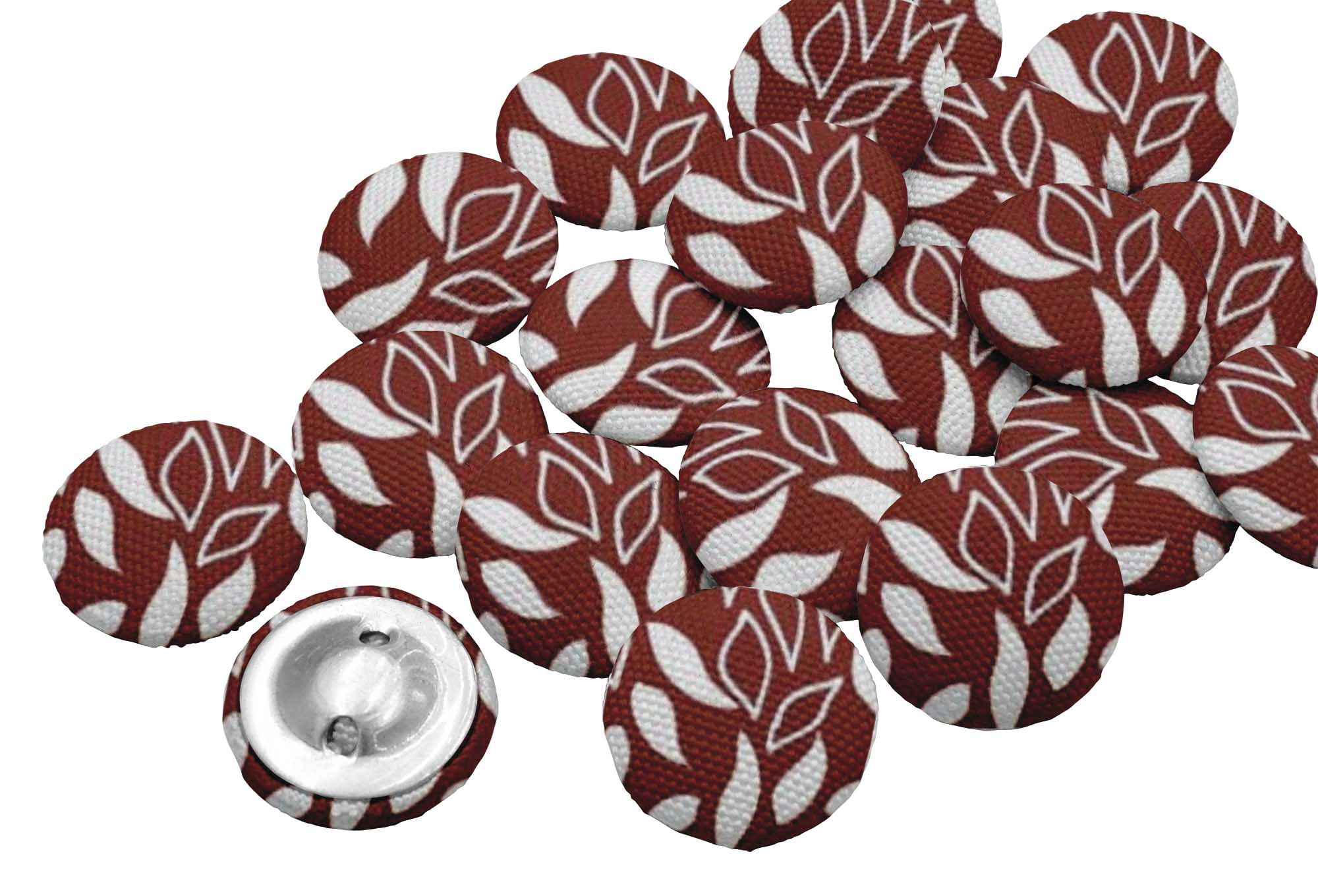 IBA Indianbeautifulart Red 2 Holes Canvas Round Buttons For Sewing 1 ...