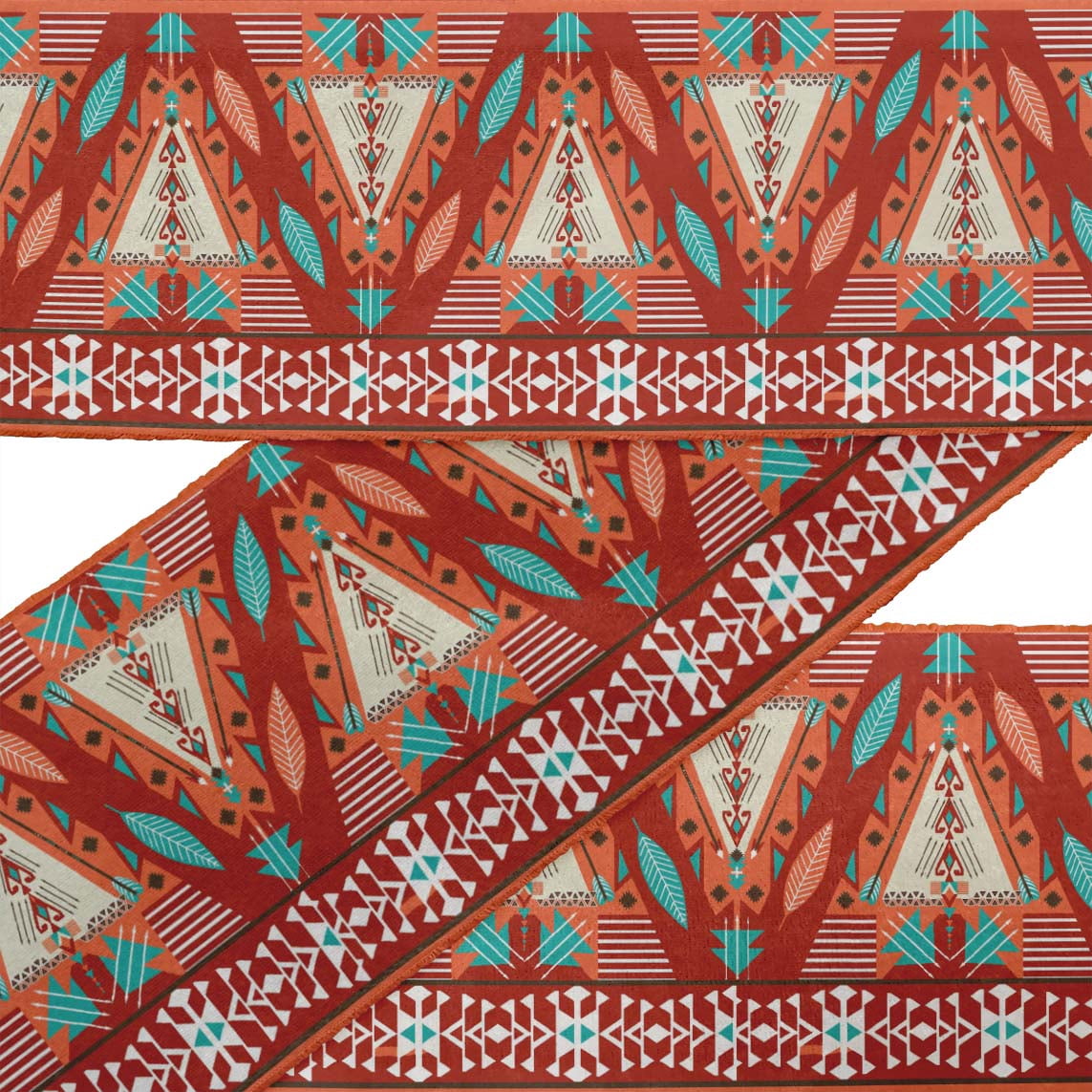 IBA Indianbeautifulart Red Aztec Southwestern Ribbon Trim Tape Fabric ...