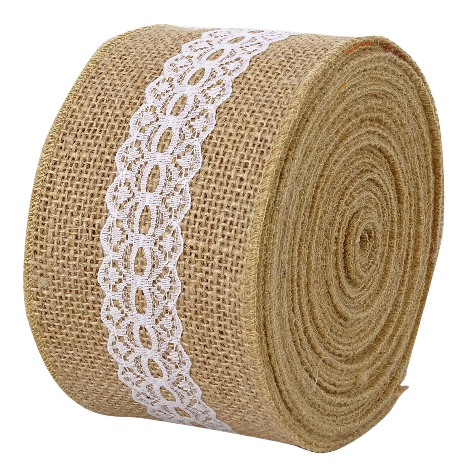 IBA Indianbeautifulart Solid Color Burlap Lace Wired Jute Trim Home ...