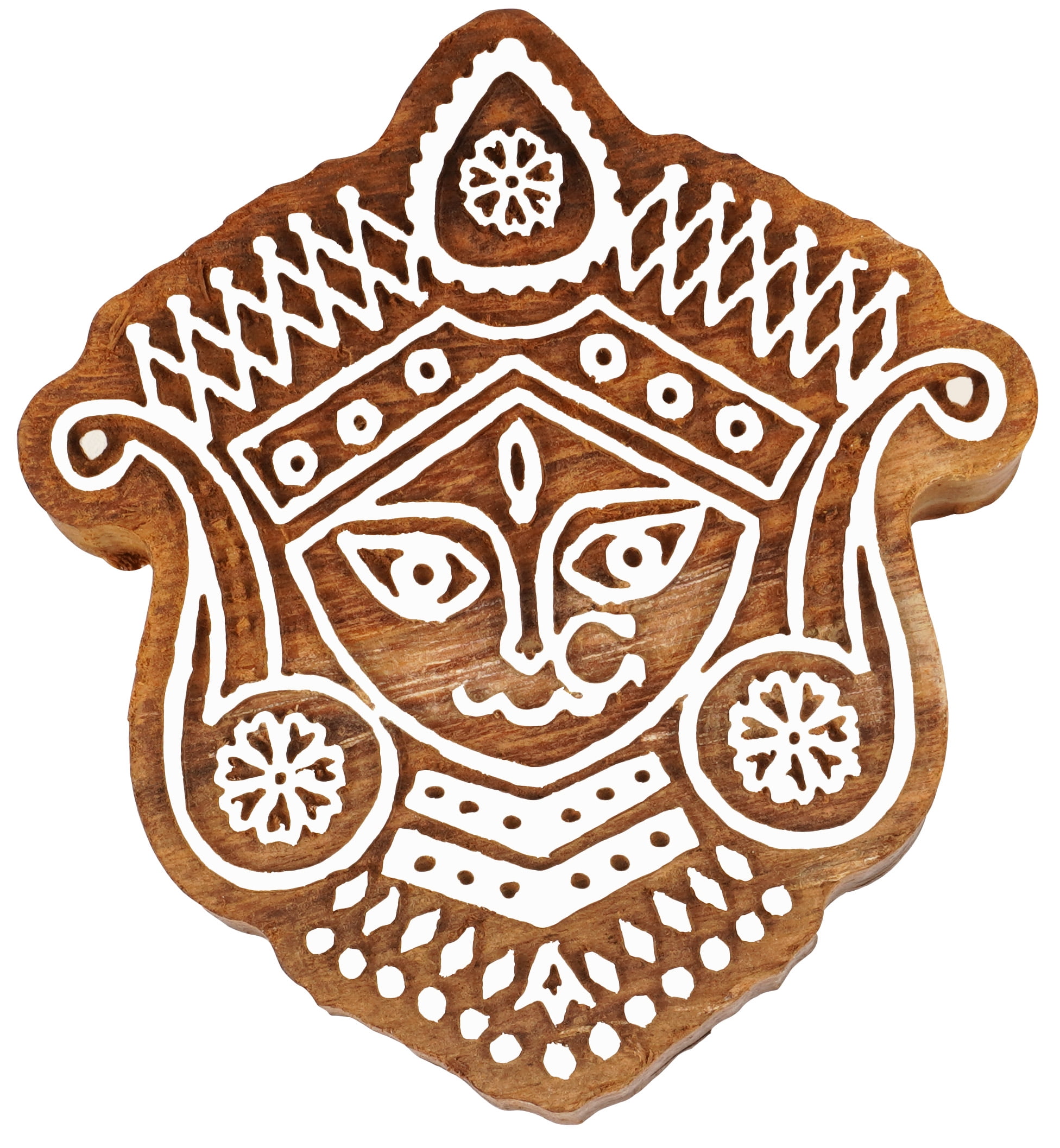 IBA Indianbeautifulart Textile Printing Block Goddess Durga Hand Carved ...