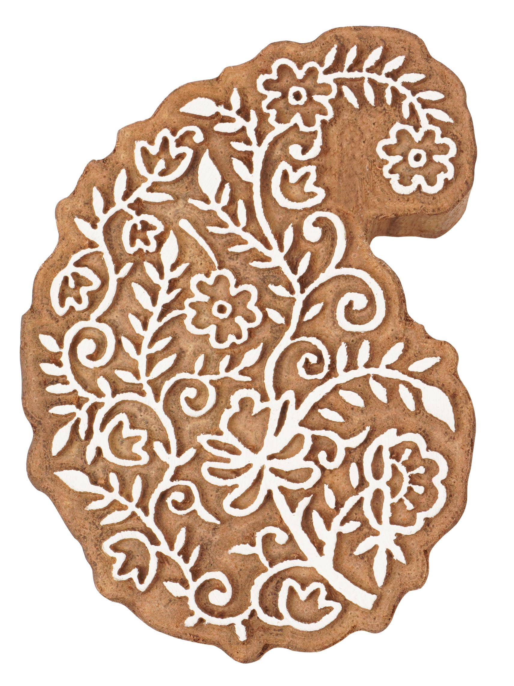 IBA Indianbeautifulart Textile Printing Block Paisley Motif Hand Carved ...