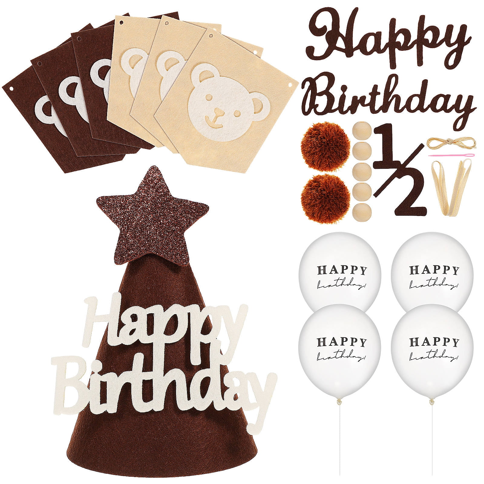IBASETOY 1 Set Birthday Supplies Fabric Indoor Outdoor Birthday Party ...