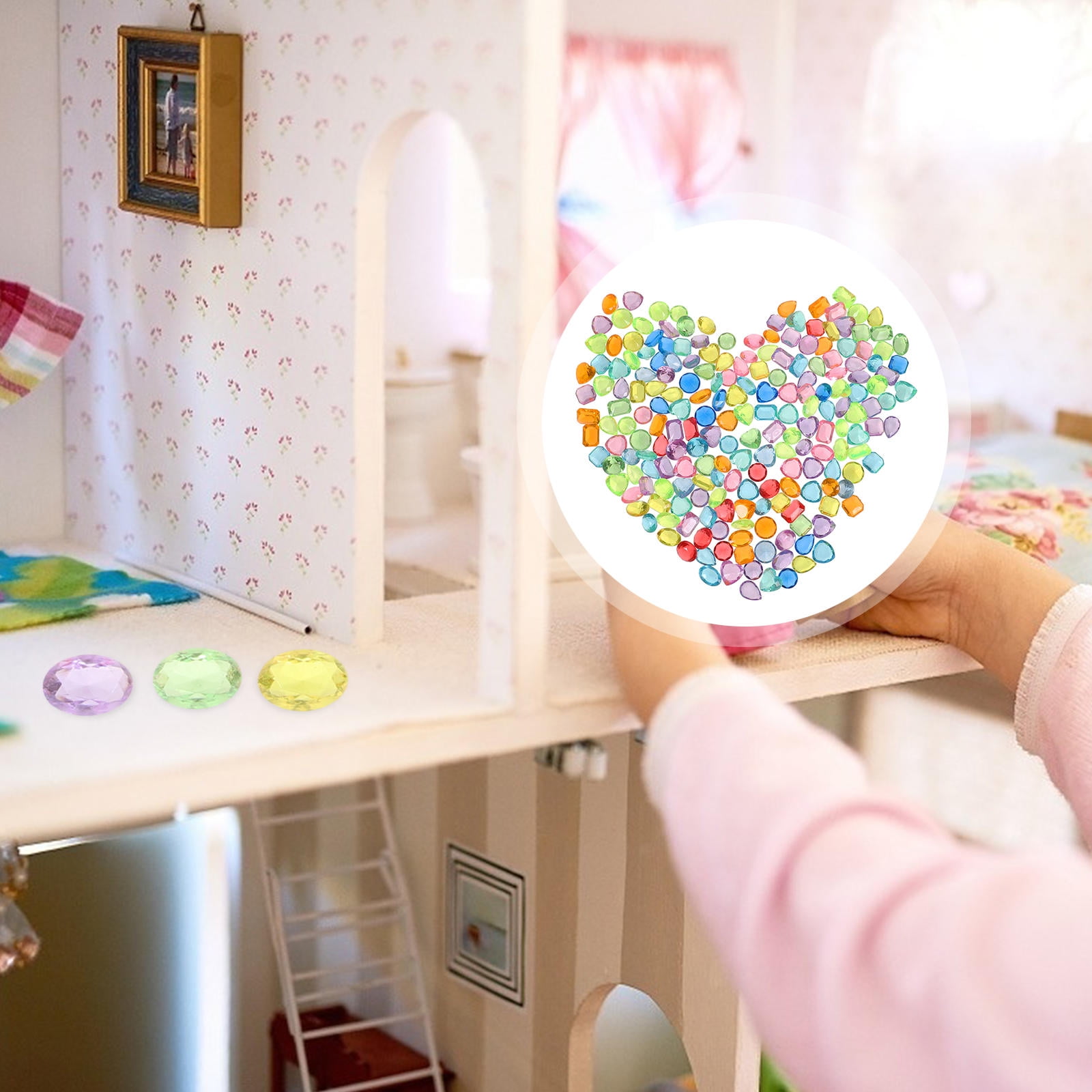 IBASETOY 1 Set Decorative Diamonds Acrylic Gem Wedding Table Decor ...