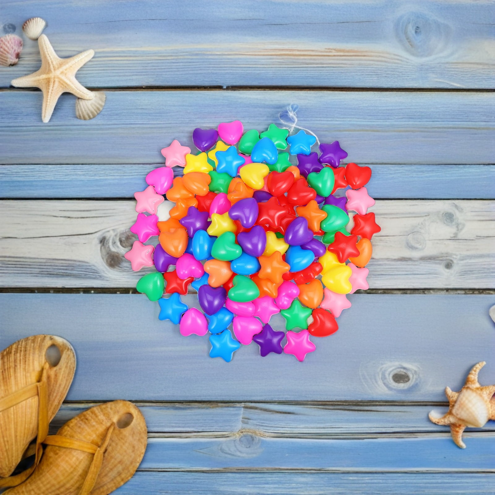 IBASETOY 100Pcs Ocean Ball for Kids Physical Activity Star and Heart ...