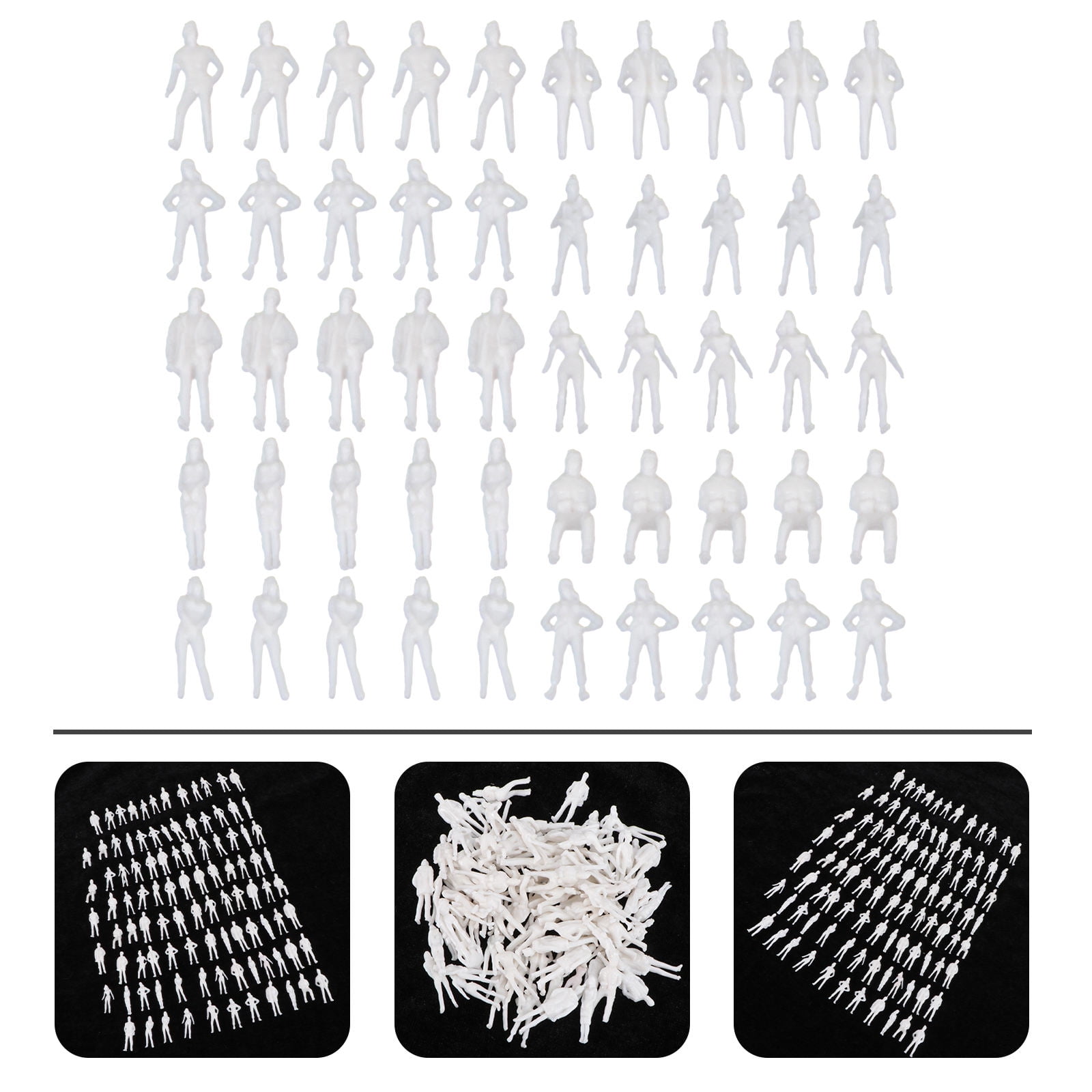 IBASETOY 100pcs Mini Figure Models Plastic People Model Sand Table ...