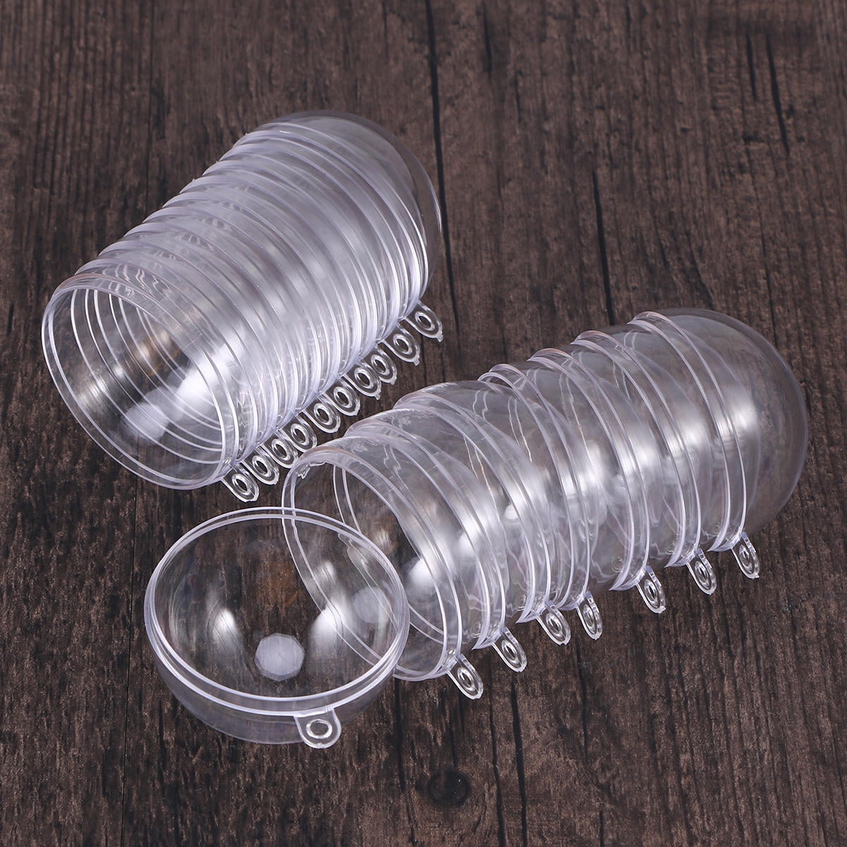 IBASETOY 10Pcs Clear Plastic Fillable Balls Reusable Ornaments for ...