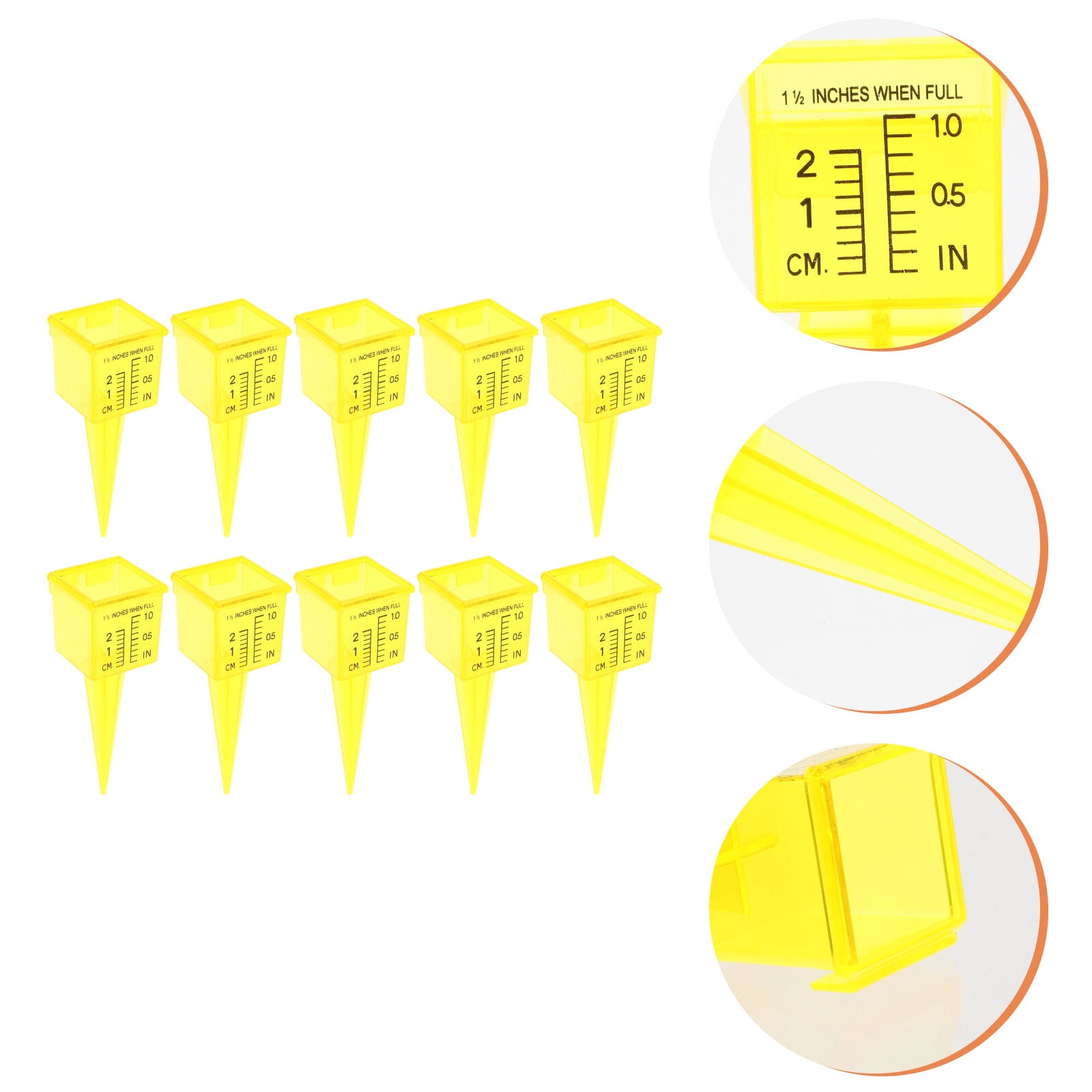 IBASETOY 10pcs Farming Rain Gauge Plastic Water Level Indicator for ...