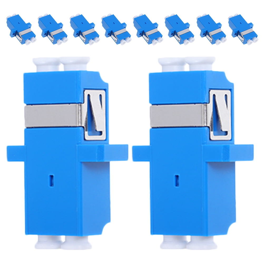 IBASETOY 10Pcs Blue Lc Duplex Fiber Optic Adapter Single Mode Network ...