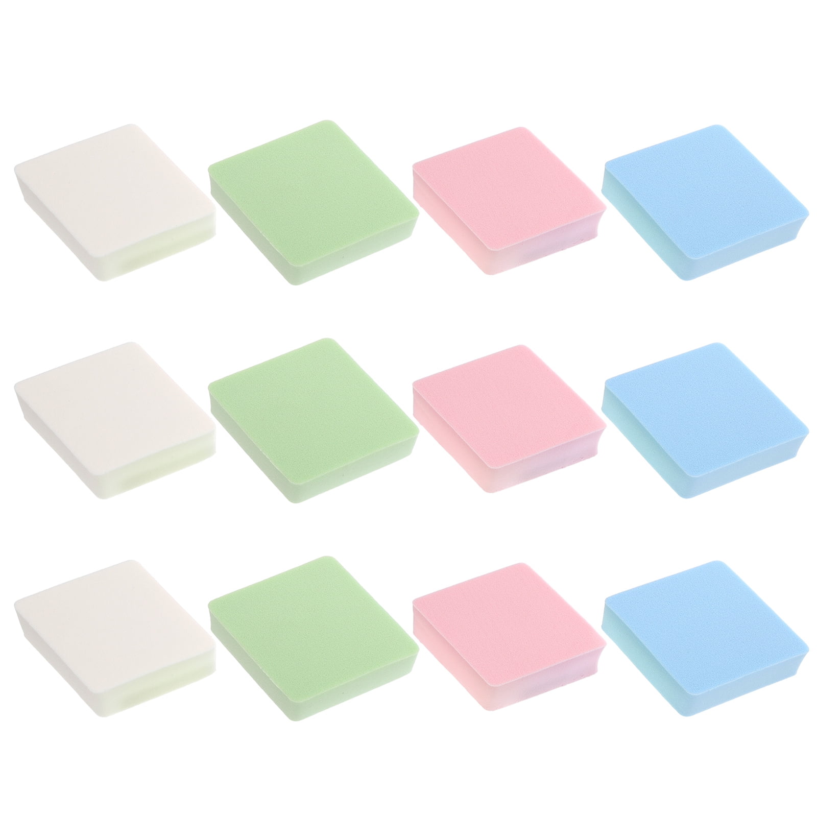 IBASETOY 12Pack Foundation Makeup Puff for Women Assorted Color Rhombic ...