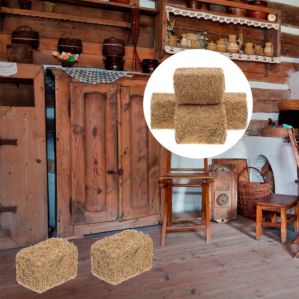 IBASETOY 12Set Craft Decor High Simulation Khaki Wooden Haystack Model ...