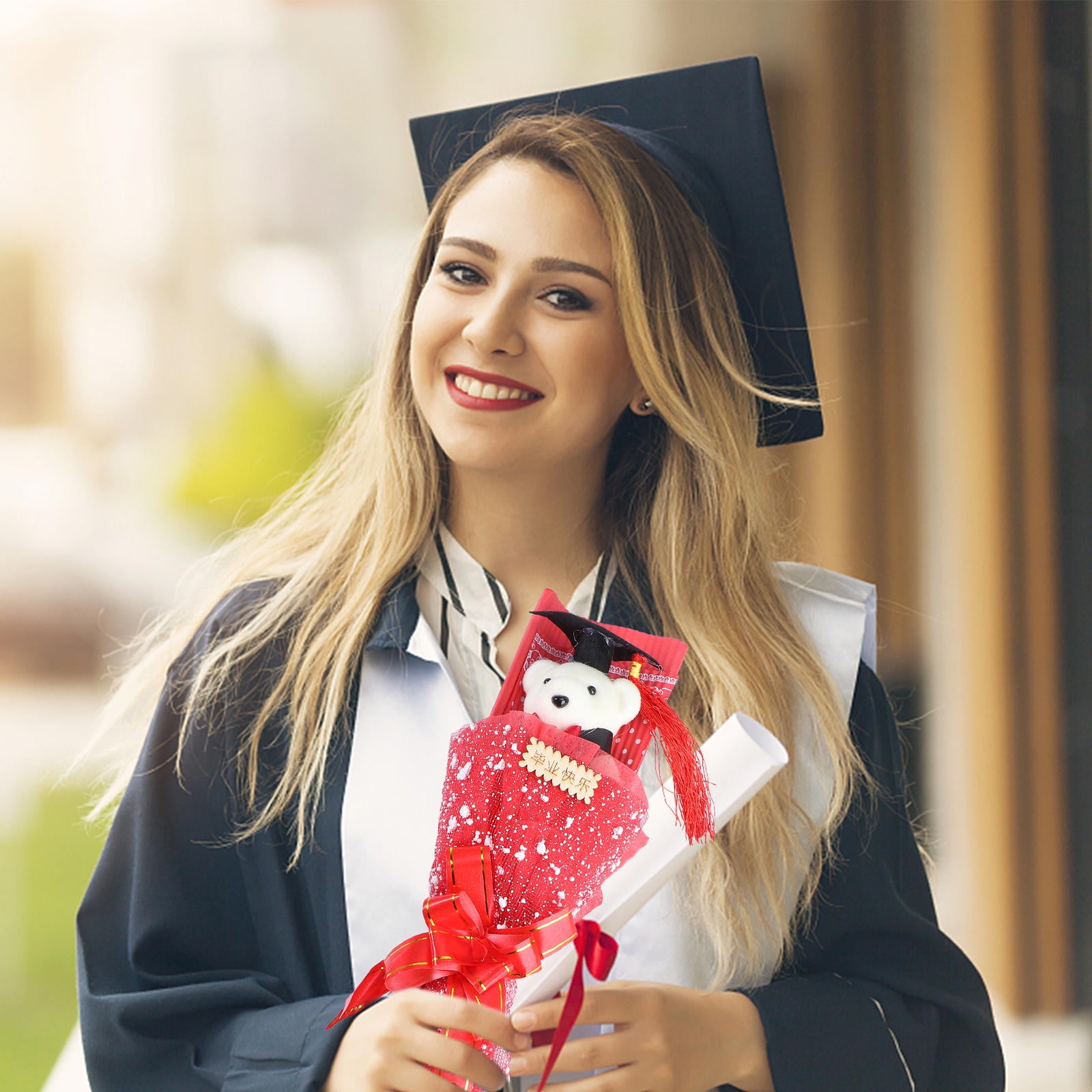 IBASETOY 1Set Congrats Grad Toy Bear Shape present Red for Young Adults ...