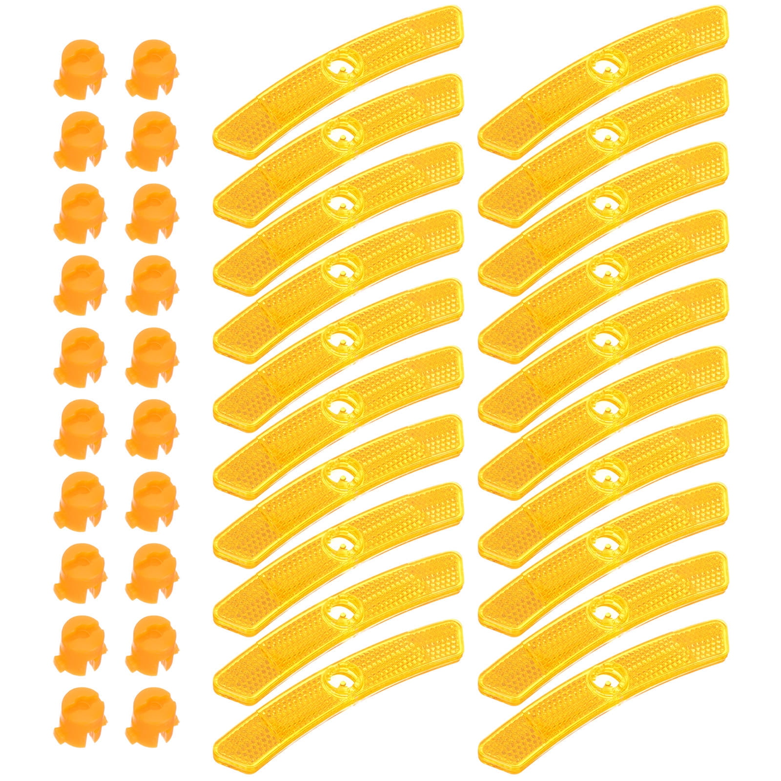 IBASETOY 20Pcs Replaceable Reflective Signs Orange Plastic Safety ...