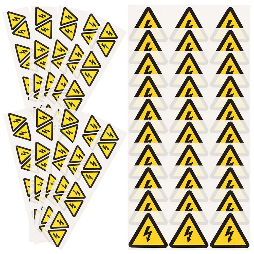 IBASETOY 24Pack Warning Electrical Sticker Adhesive Labels Yellow ...