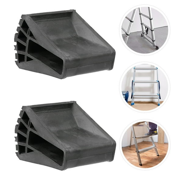 IBASETOY 2Pcs Folding Ladder Foot Pads Black Non Skid Protective Covers ...